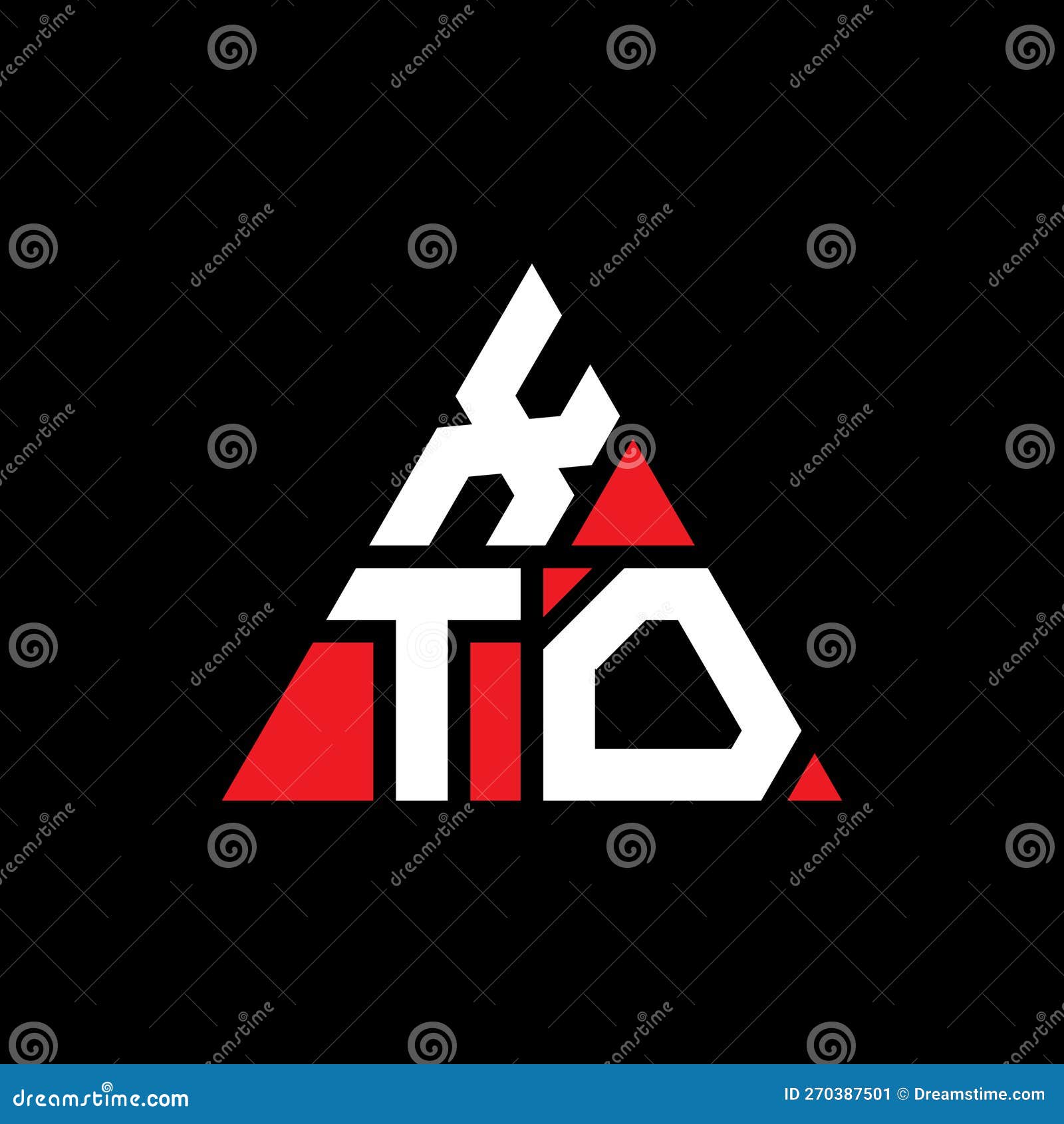 XTO Triangle Letter Logo Design with Triangle Shape. XTO Triangle Logo ...