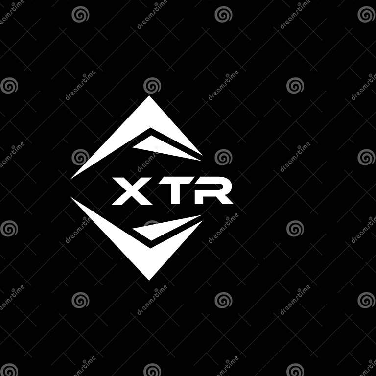 XTR Abstract Monogram Shield Logo Design on Black Background. XTR ...