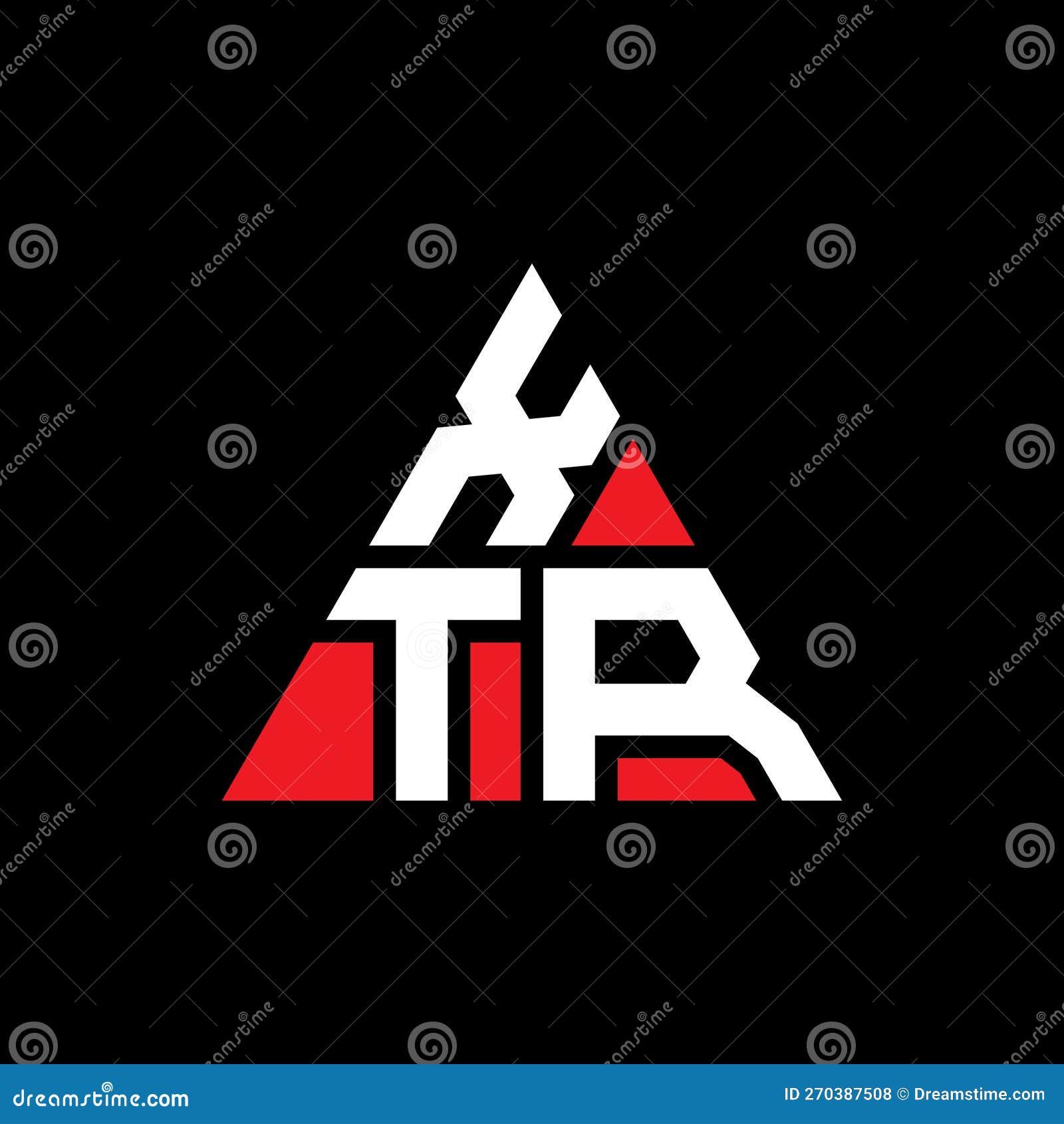 XTR Triangle Letter Logo Design with Triangle Shape. XTR Triangle Logo ...