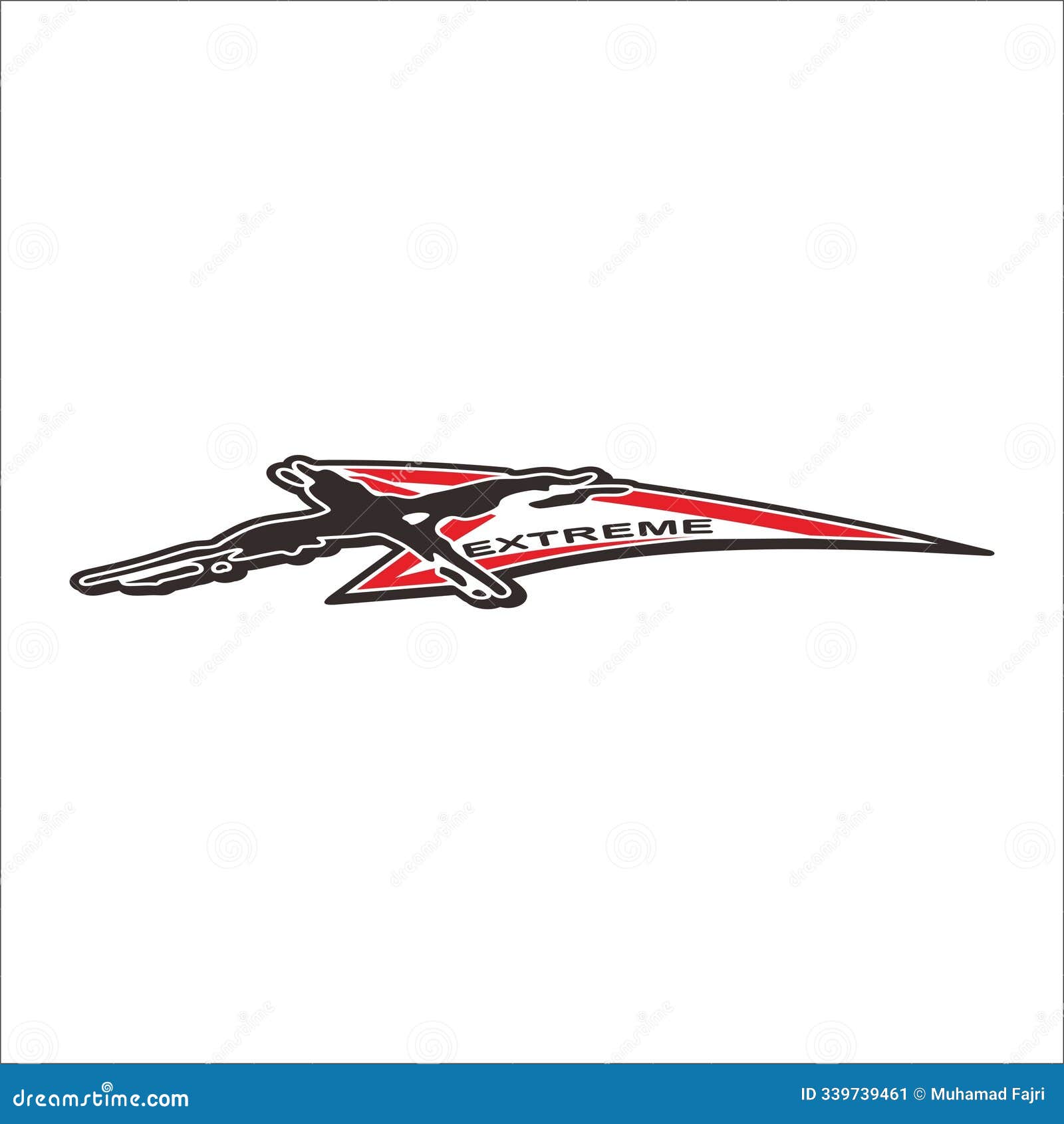 Xtreme Racing Graffiti Writing with White Background Stock Illustration ...