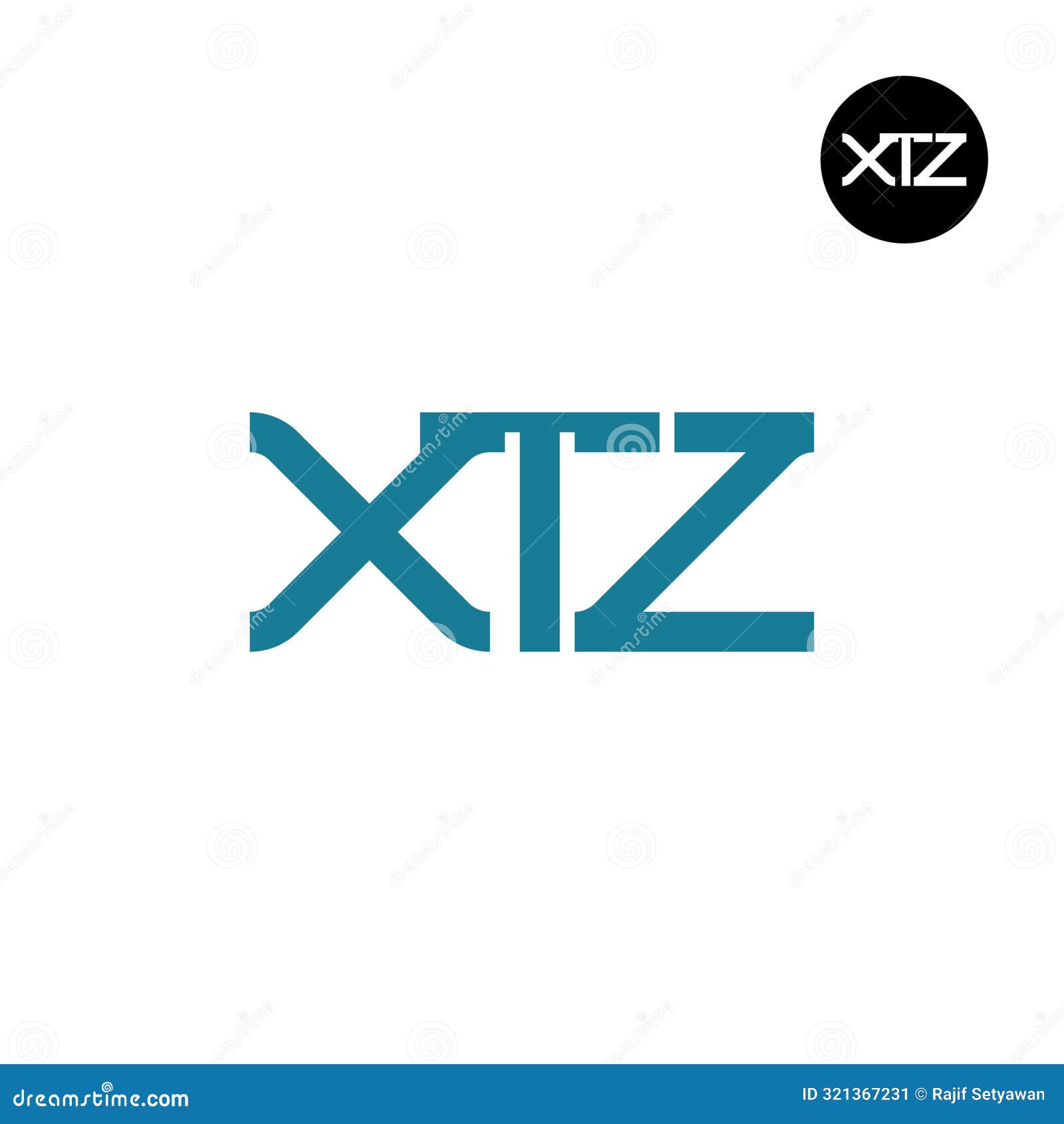 XTZ Logo Letter Monogram Design Stock Vector - Illustration of designs ...
