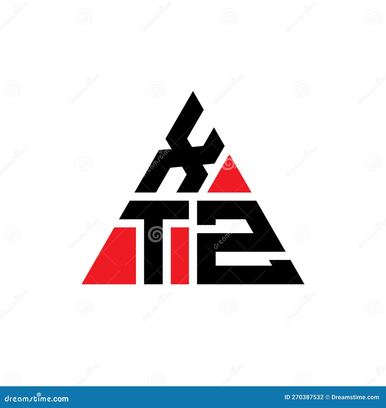 XTZ Triangle Letter Logo Design with Triangle Shape. XTZ Triangle Logo ...