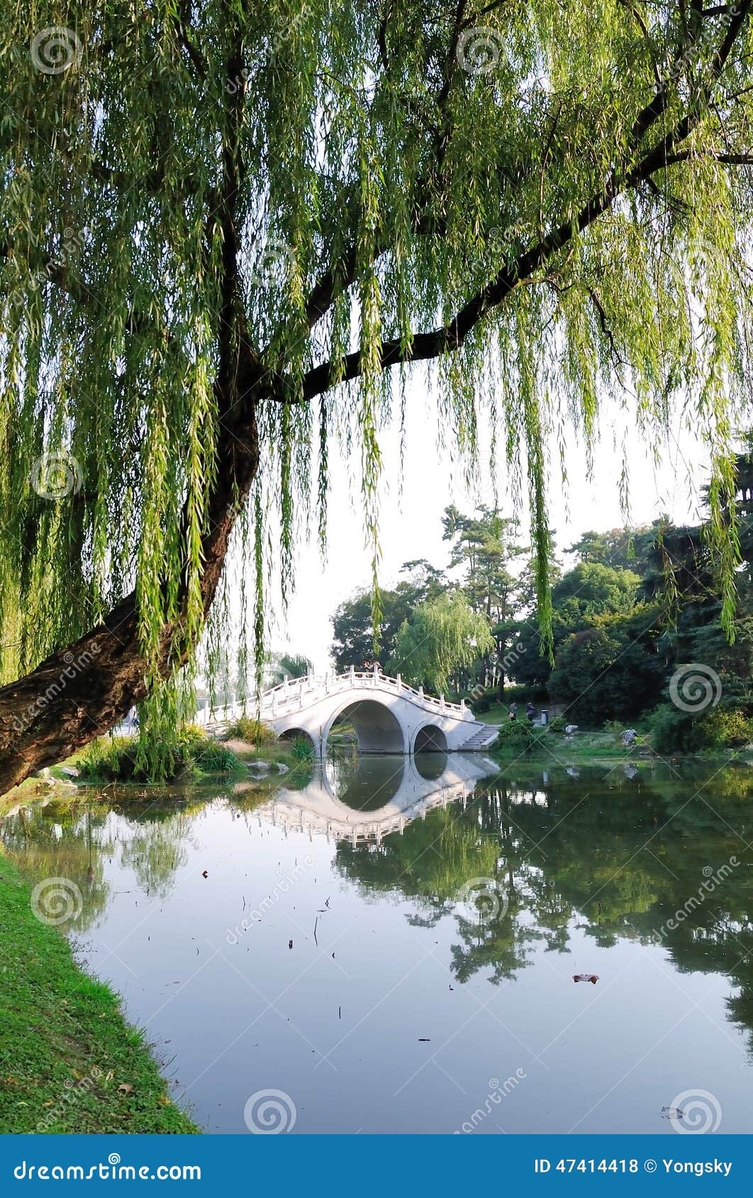 Xuanwu Lake park scenery stock photo. Image of bridge - 47414418