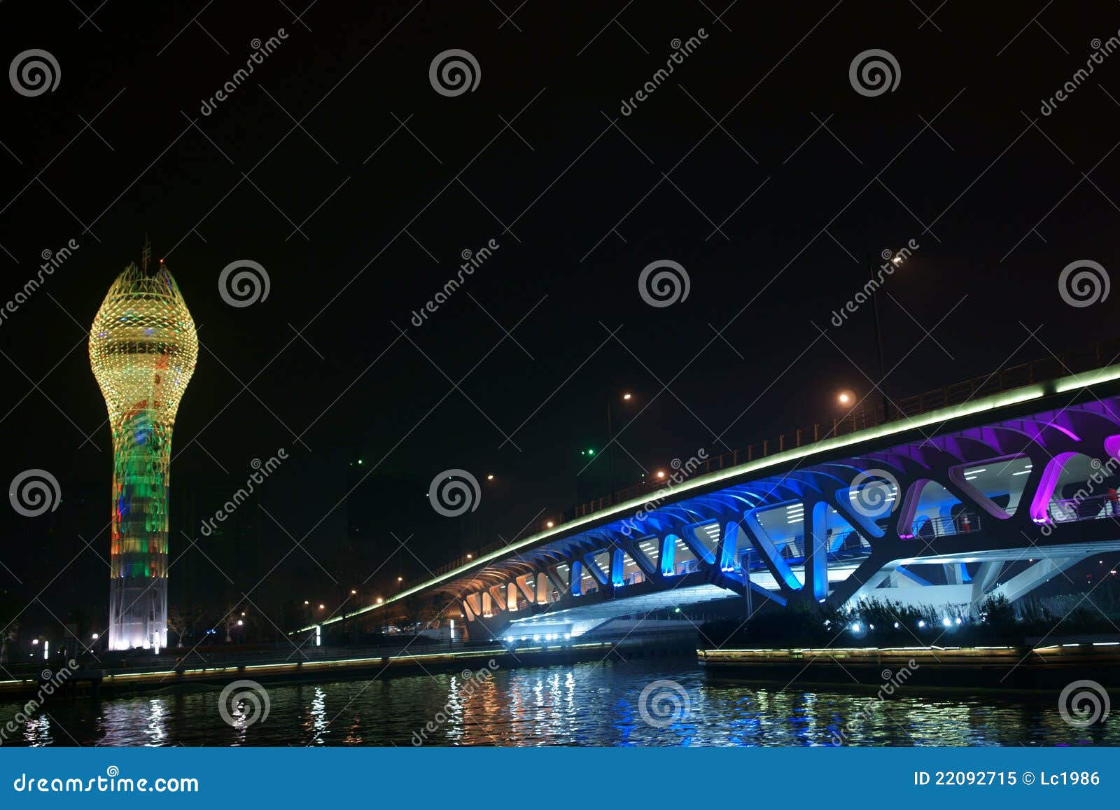 Xuhui riverside bridge stock image. Image of architecture - 22092715