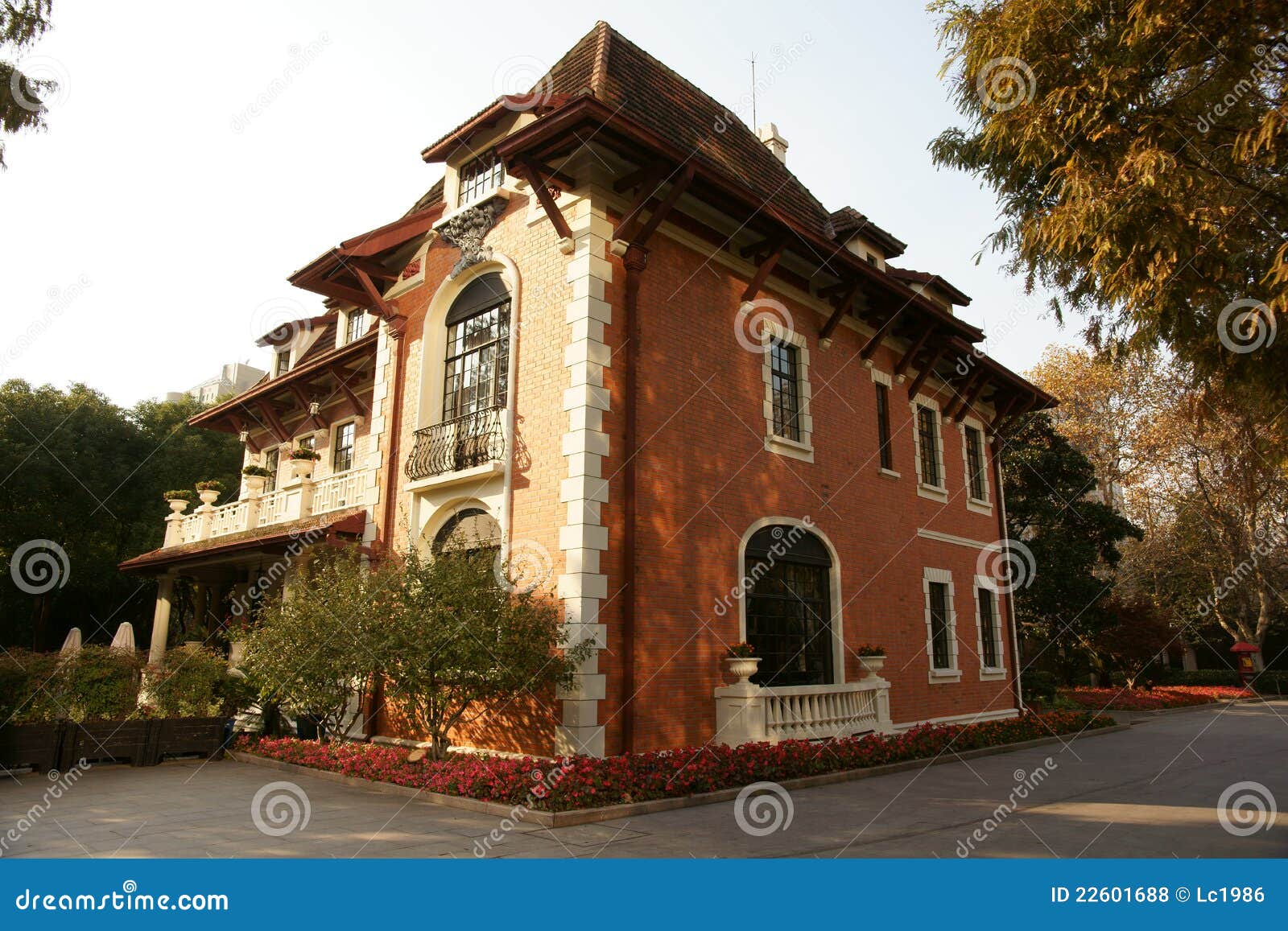 Xujiahui red house stock photo. Image of architecture - 22601688