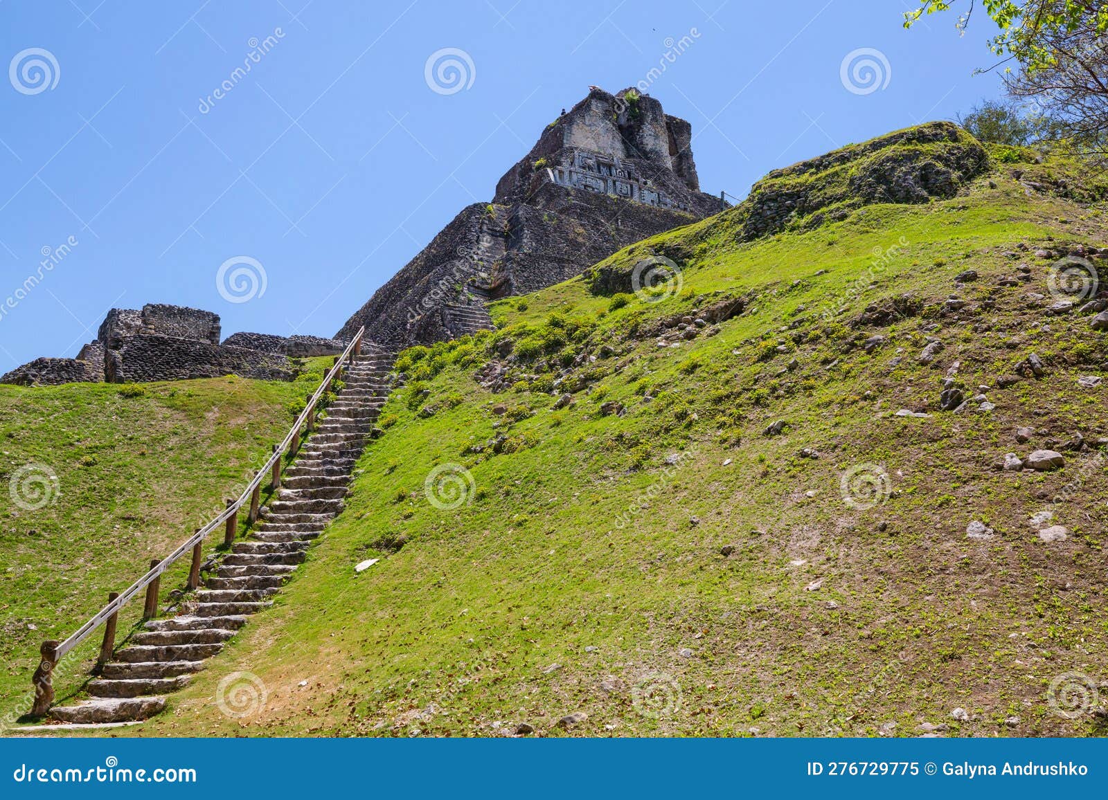 Pyramide in Belize stock image. Image of jungle, adventure - 276729775