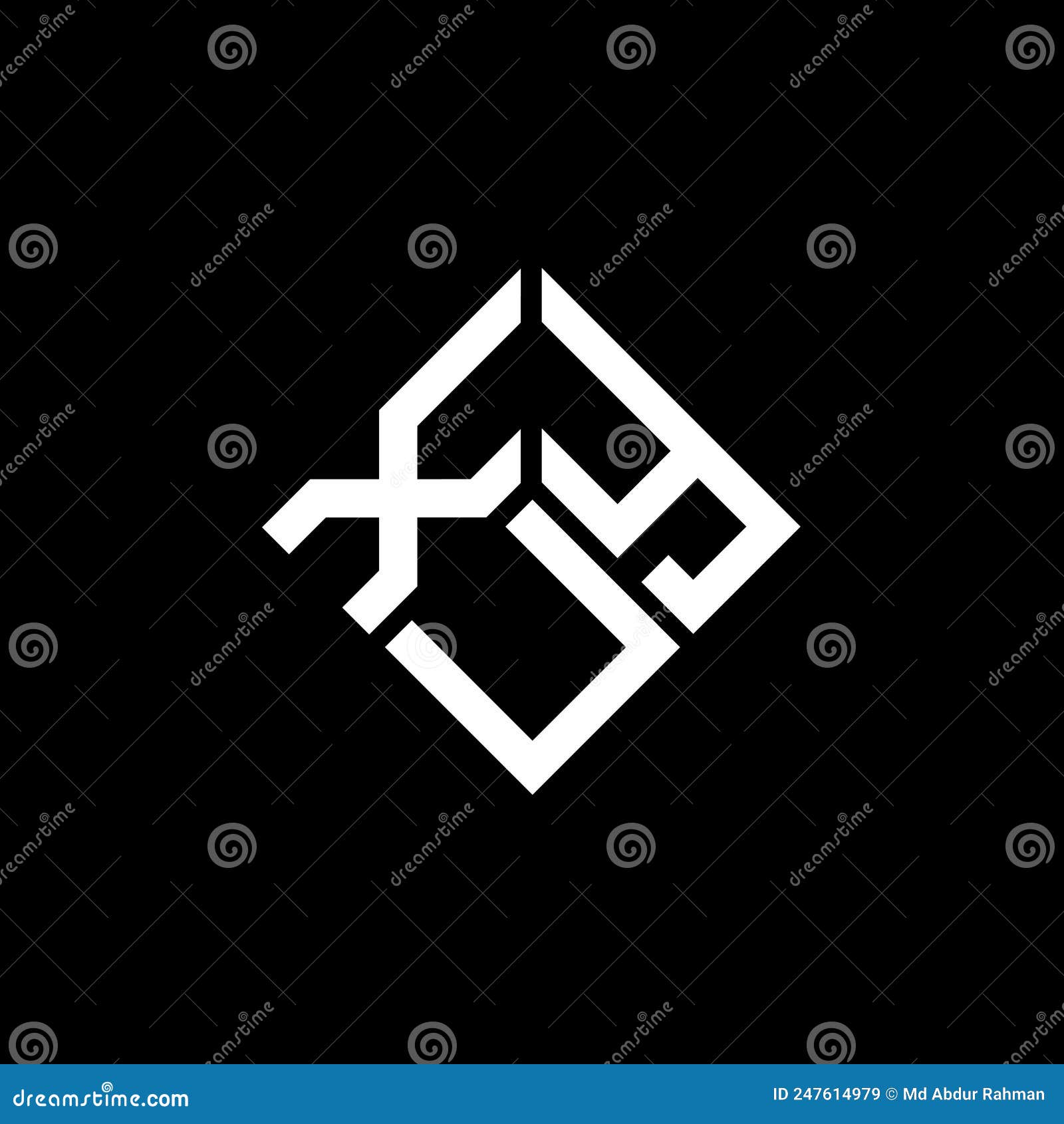 XUY Letter Logo Design on Black Background. XUY Creative Initials ...