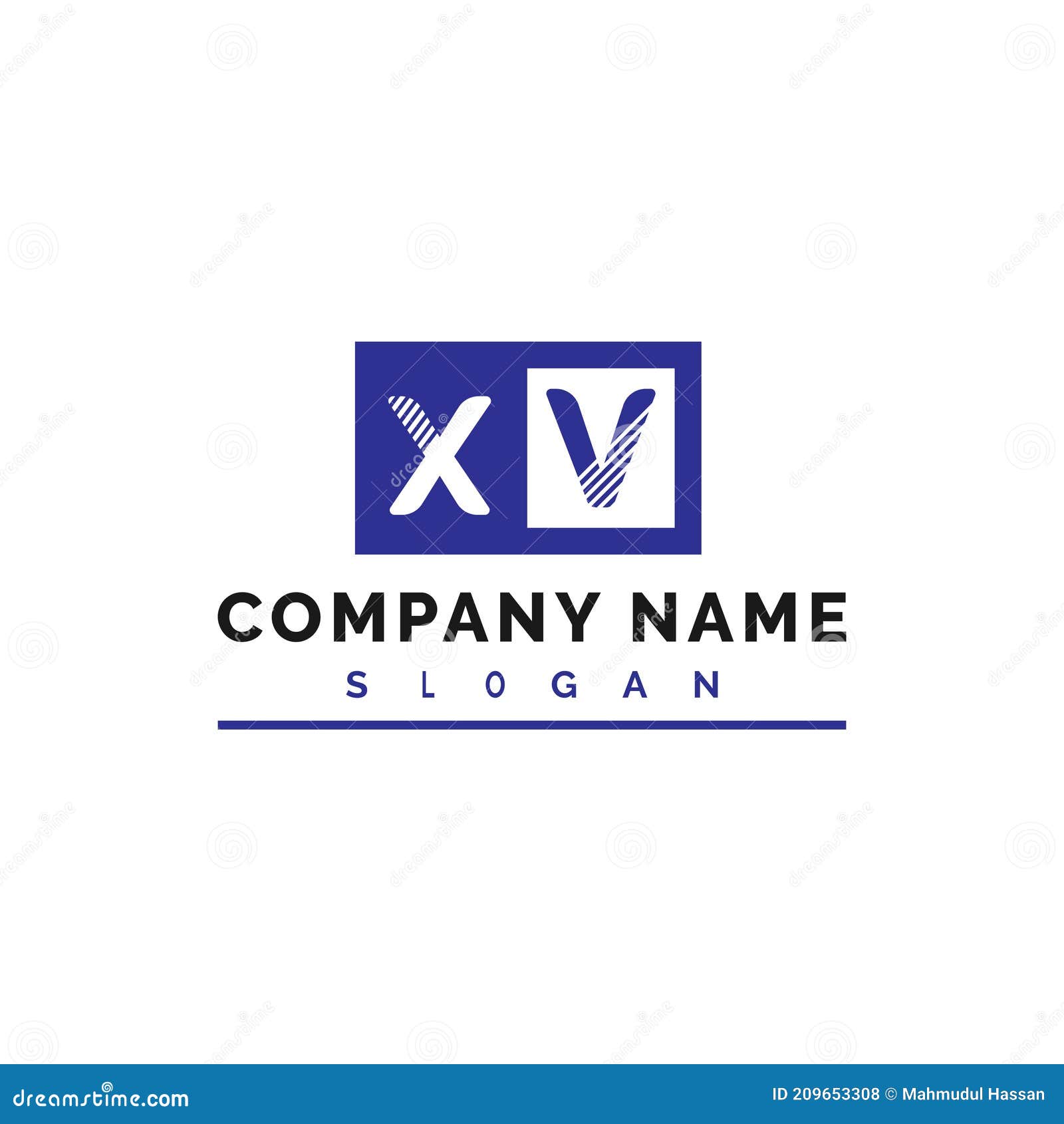 XV Logo Design. XV Letter Logo Vector Illustration - Vector Stock ...