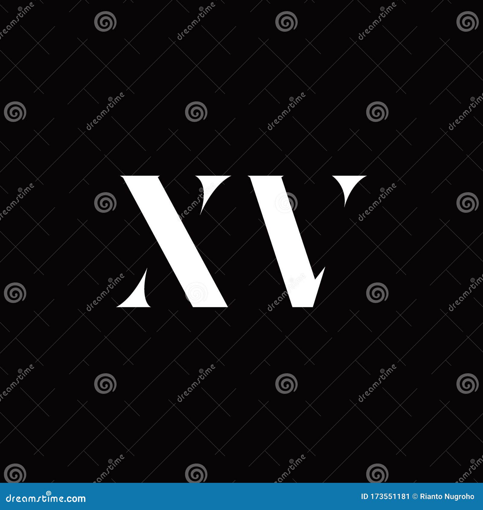 XV Logo Letter Initial Logo Designs Template Stock Vector ...