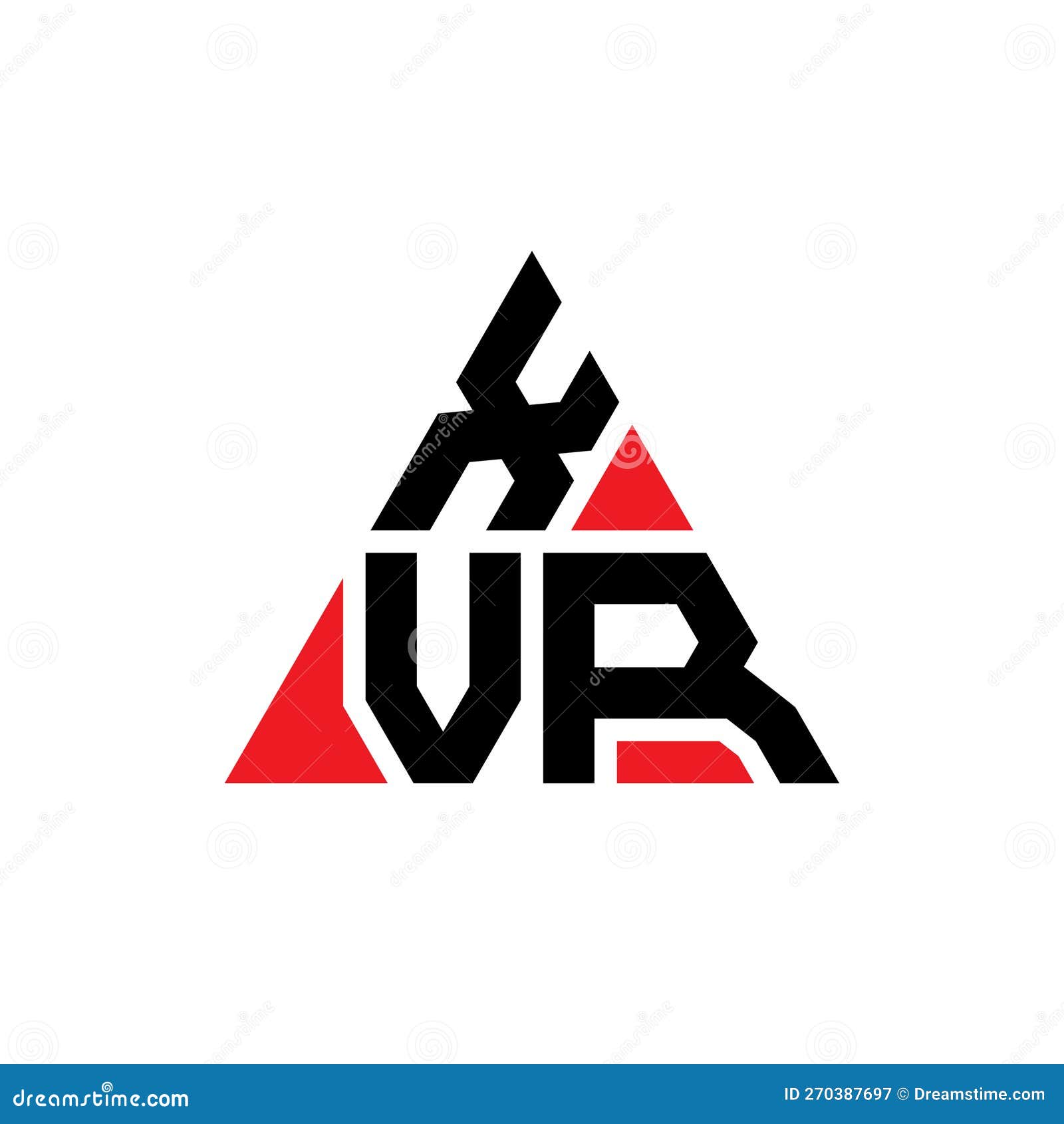XVR Triangle Letter Logo Design with Triangle Shape. XVR Triangle Logo ...