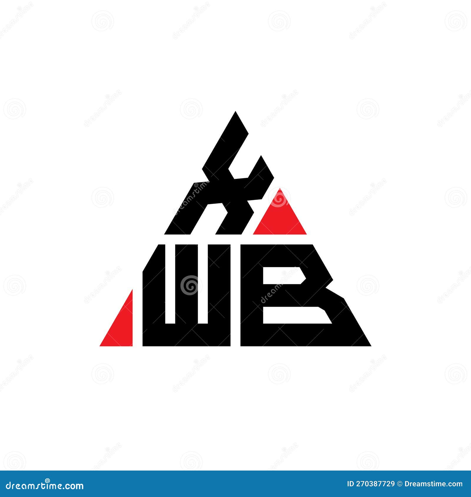 XWB Triangle Letter Logo Design with Triangle Shape. XWB Triangle Logo ...