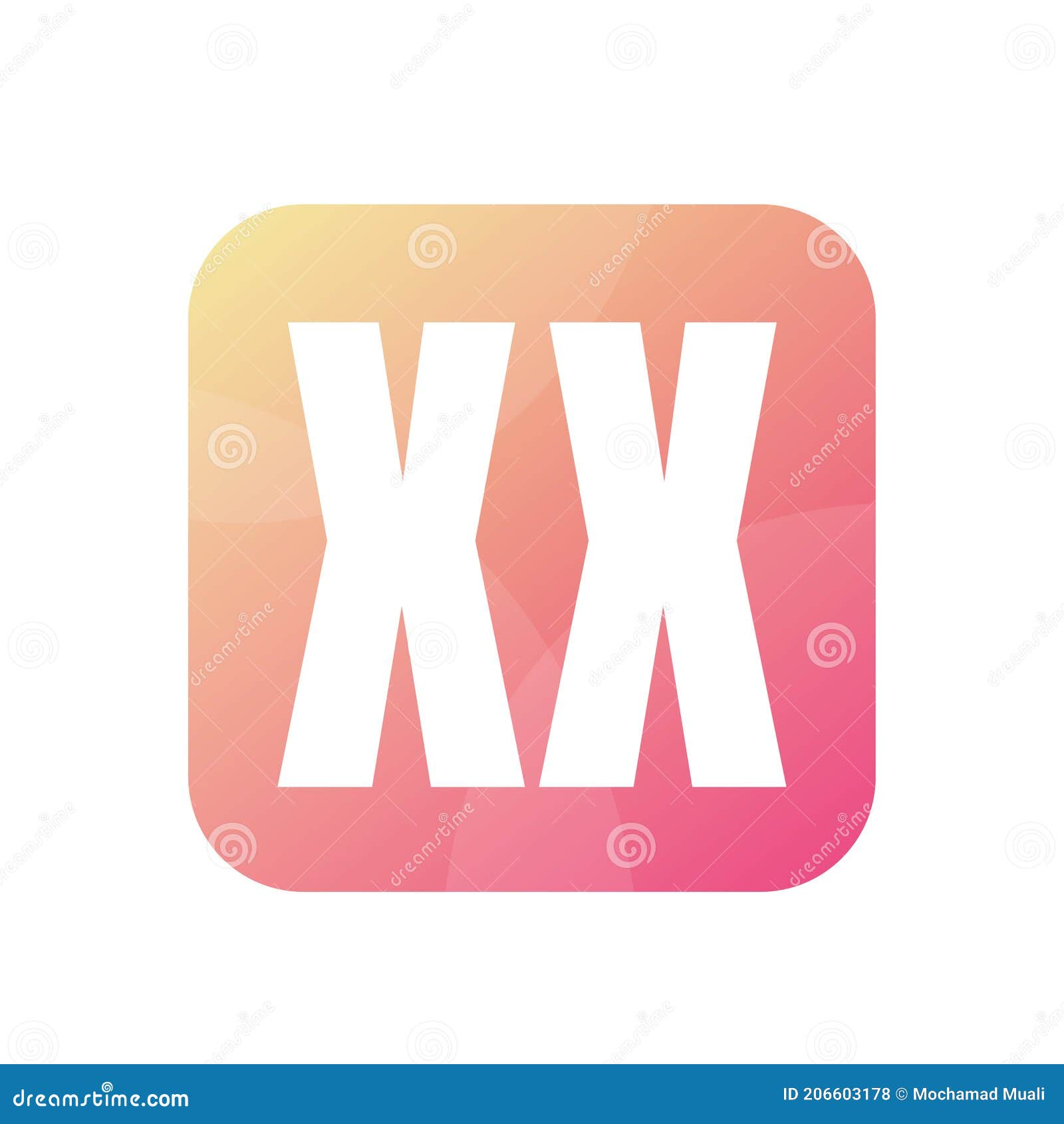 XX Letter Logo Design with Simple Style Stock Vector - Illustration of ...