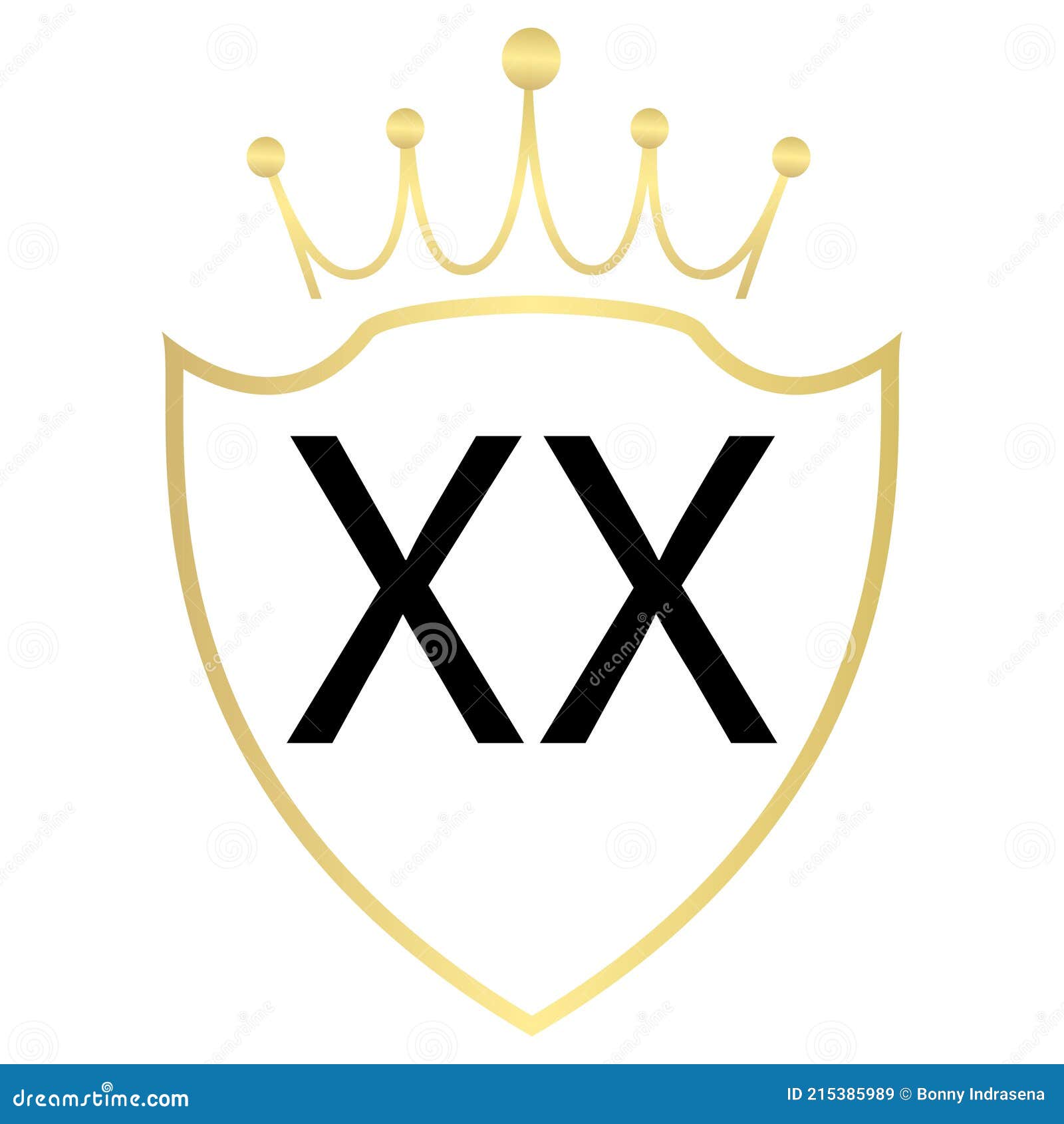 XX Letter Logo Design with Simple Style Stock Illustration ...