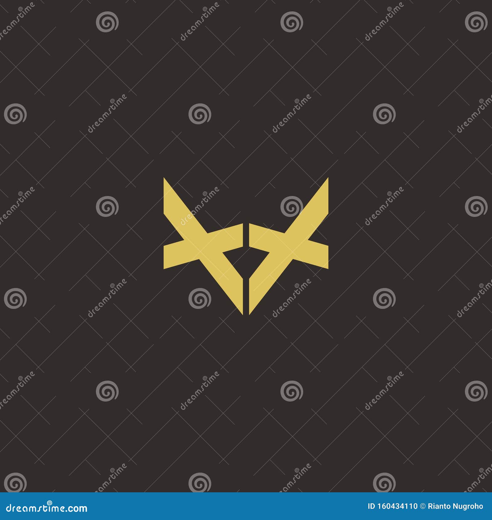 XX Logo Letter Initial Logo Designs Template with Gold and Black ...