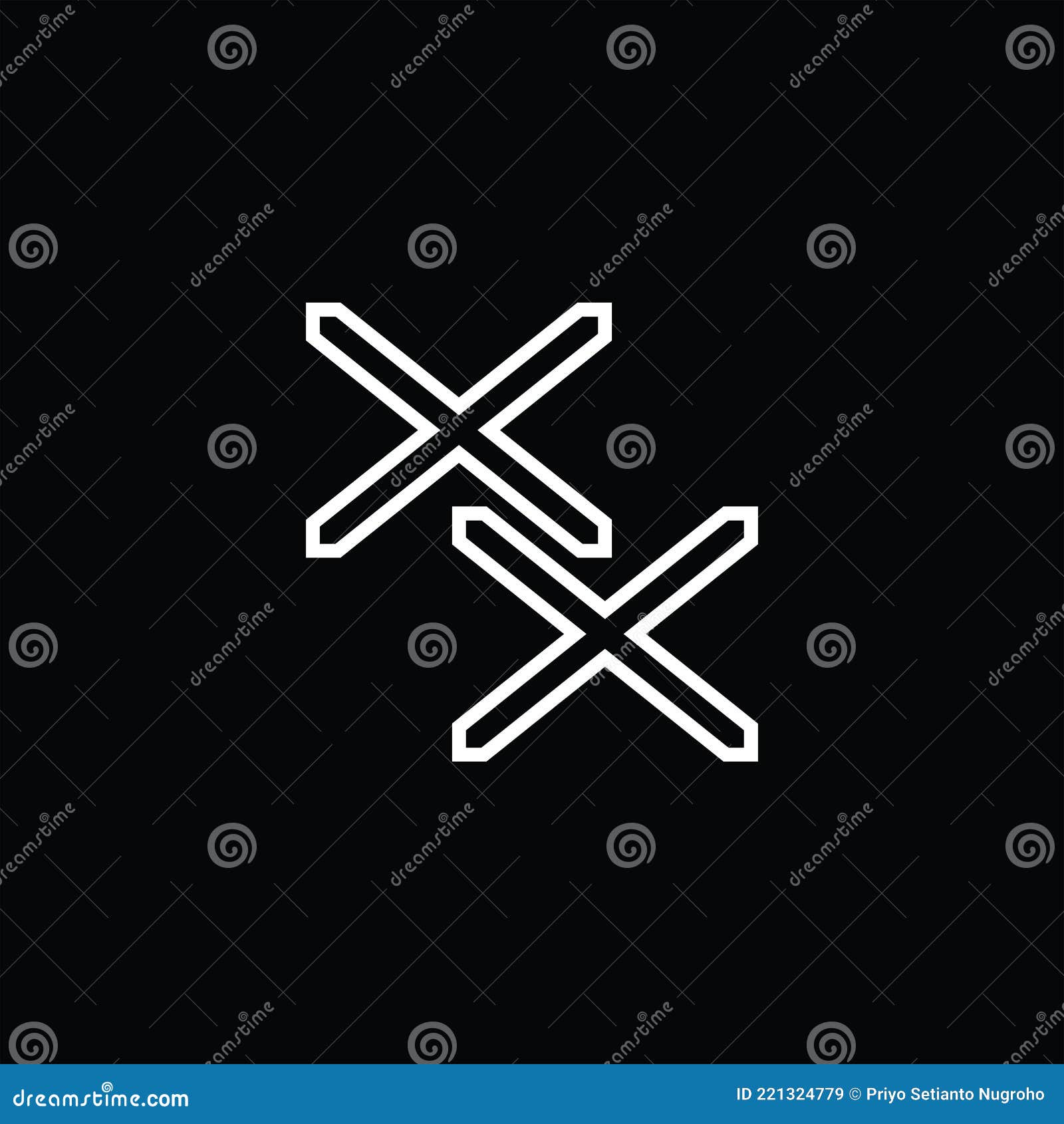 XX Logo Monogram with Line Style Design Template Stock Illustration ...