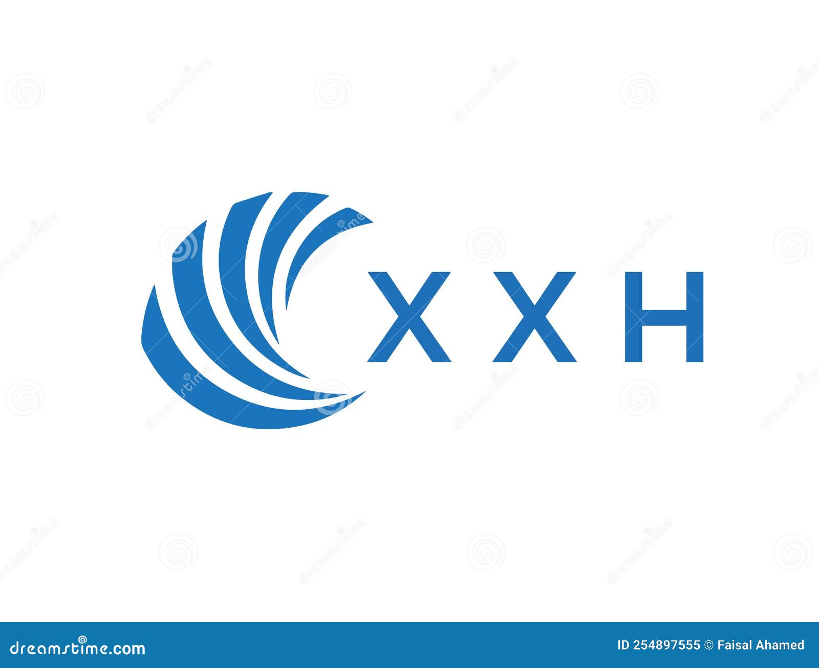 XXH Letter Logo Design on White Background. XXH Creative Circle Letter ...