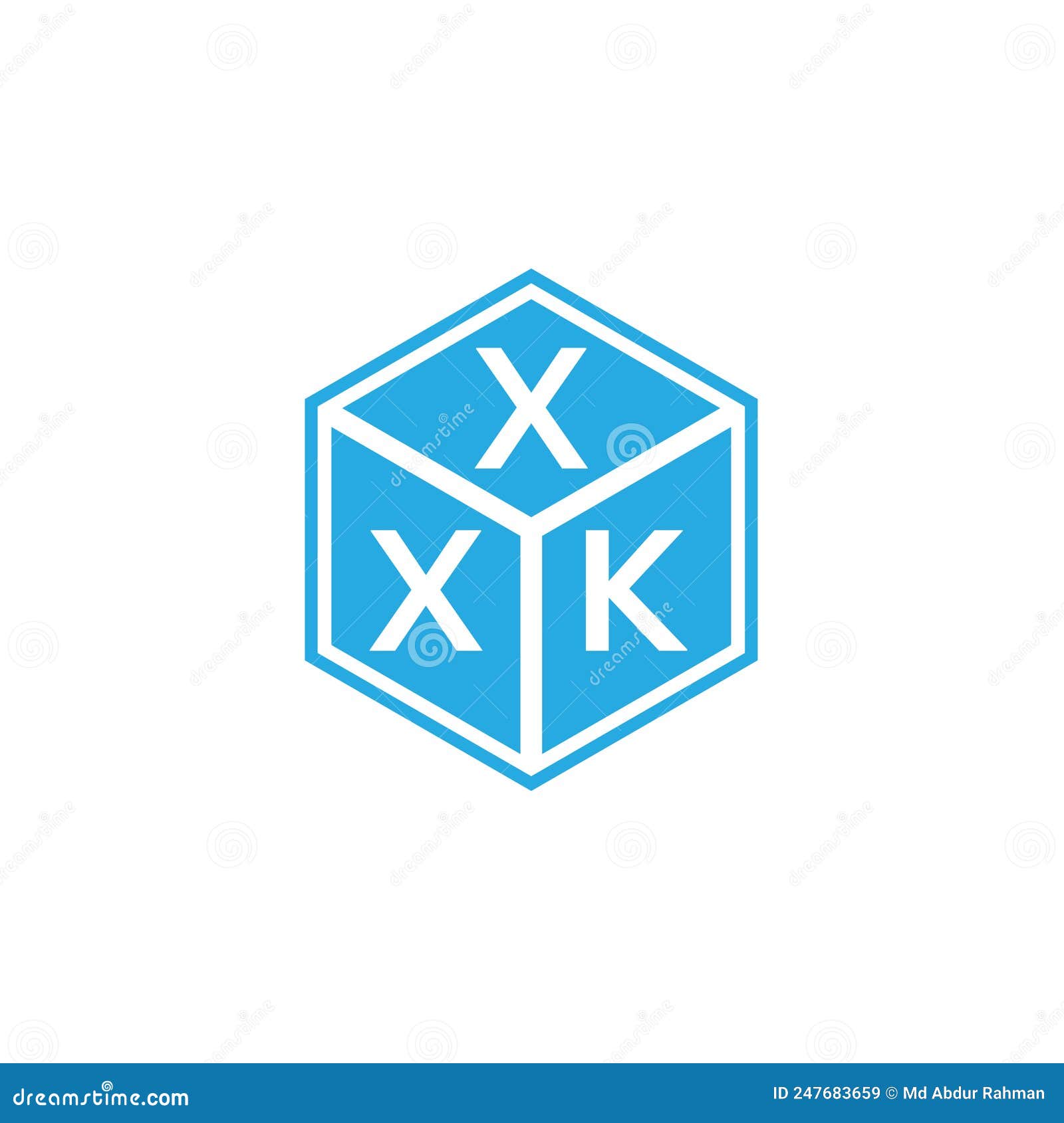 XXK Letter Logo Design on Black Background. XXK Creative Initials ...