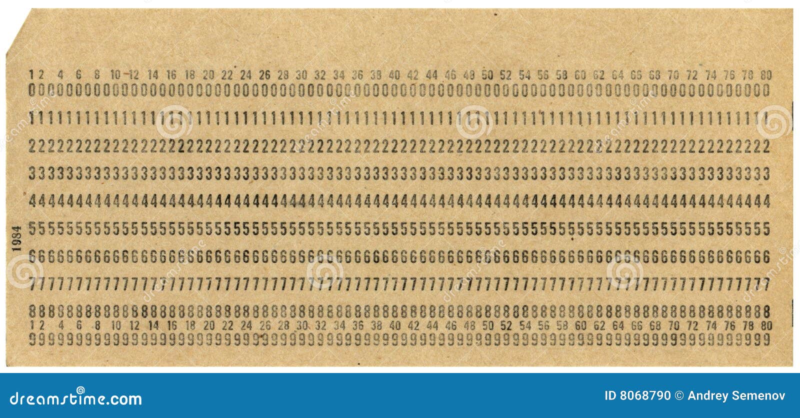 XXL punchcard stock photo. Image of used, punched, information - 8068790