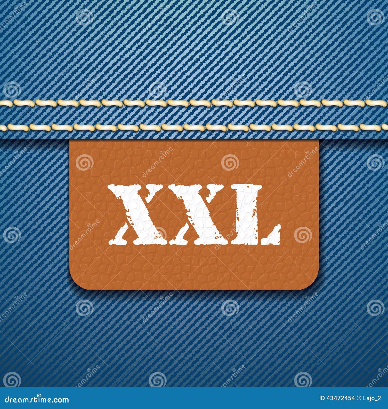 XXL size clothing label - stock vector. Illustration of classic - 43472454