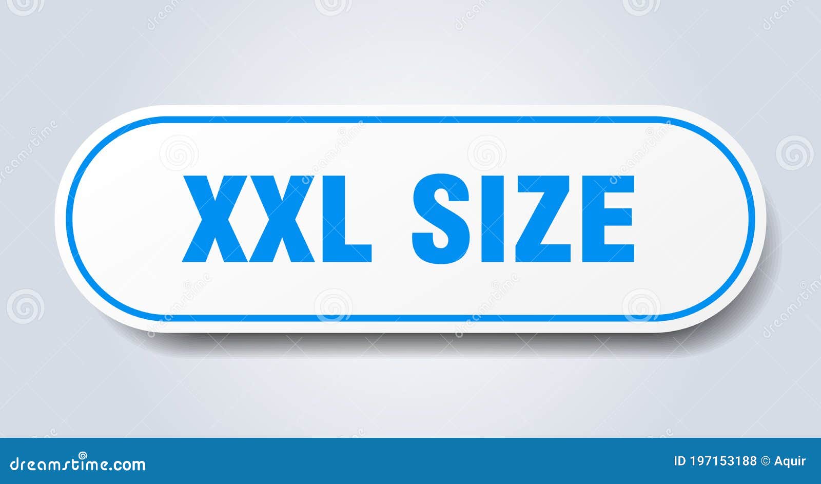 Xxl size sticker. stock vector. Illustration of extra - 197153188