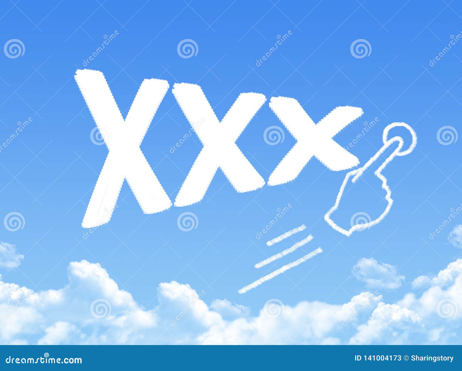 Xxx message cloud shape stock illustration. Illustration of dreams ...