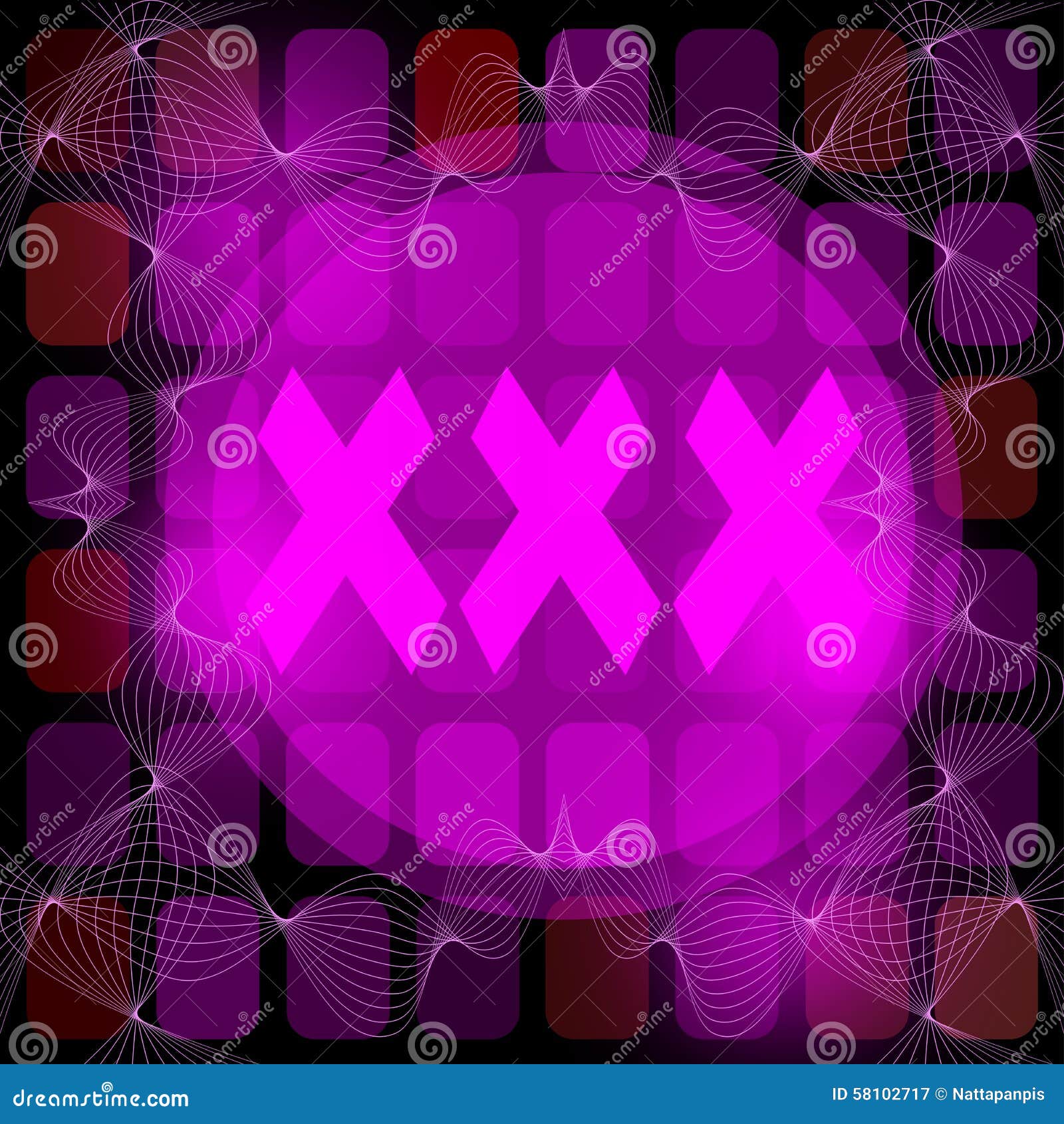 XXX Symbol Illustration stock illustration. Illustration of icon - 58102717