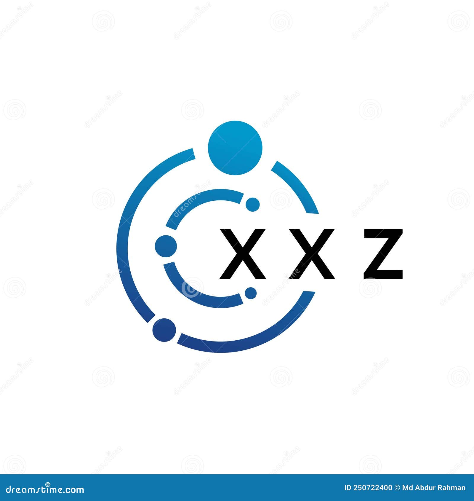 XXZ Letter Technology Logo Design on White Background. XXZ Creative ...