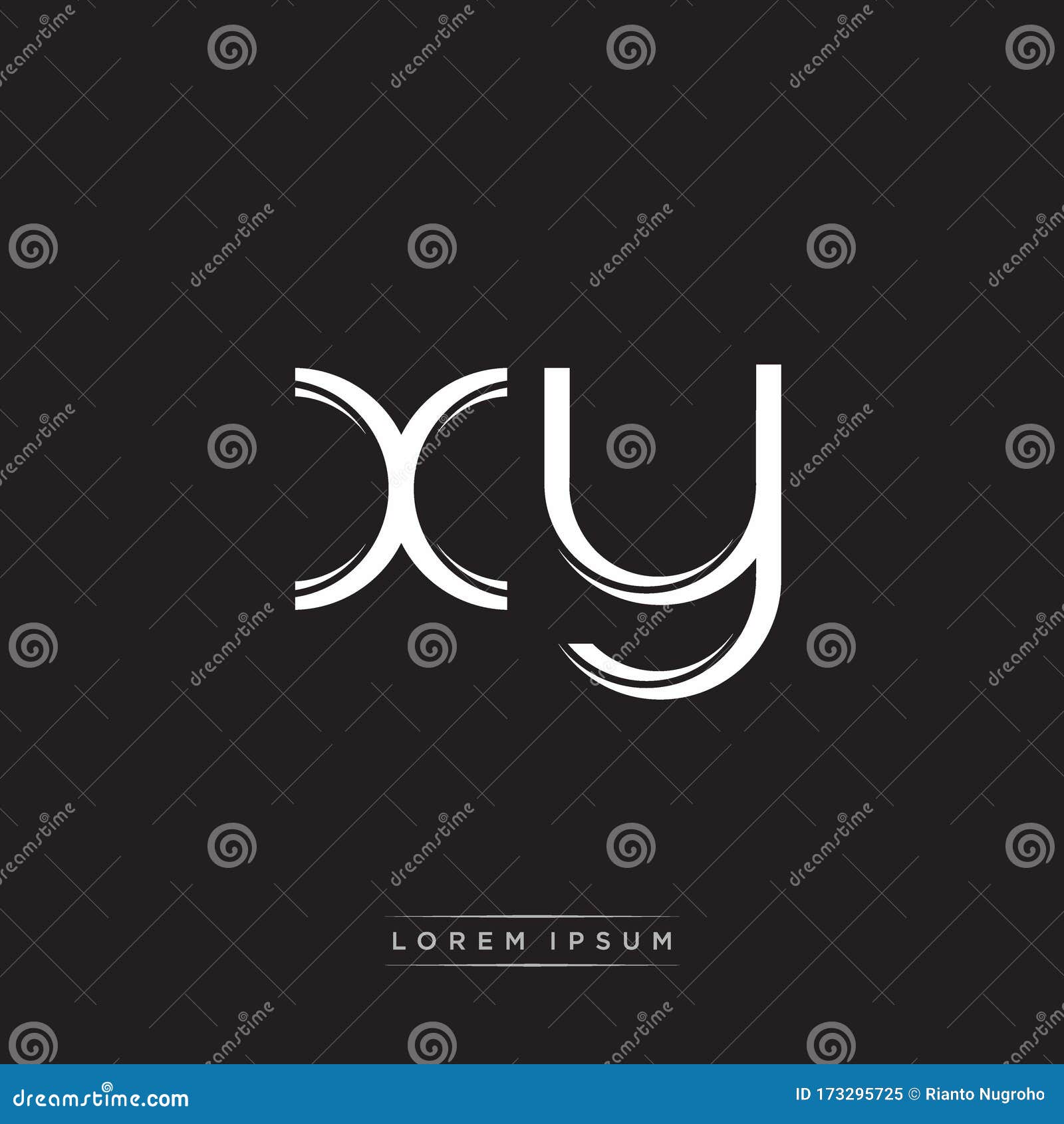 XY Initial Letter Split Lowercase Logo Modern Monogram Template ...