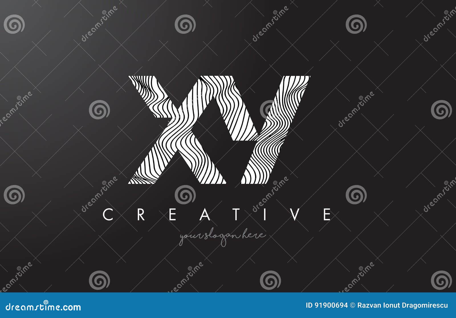 XY X Y Letter Logo with Zebra Lines Texture Design Vector. Stock Vector ...