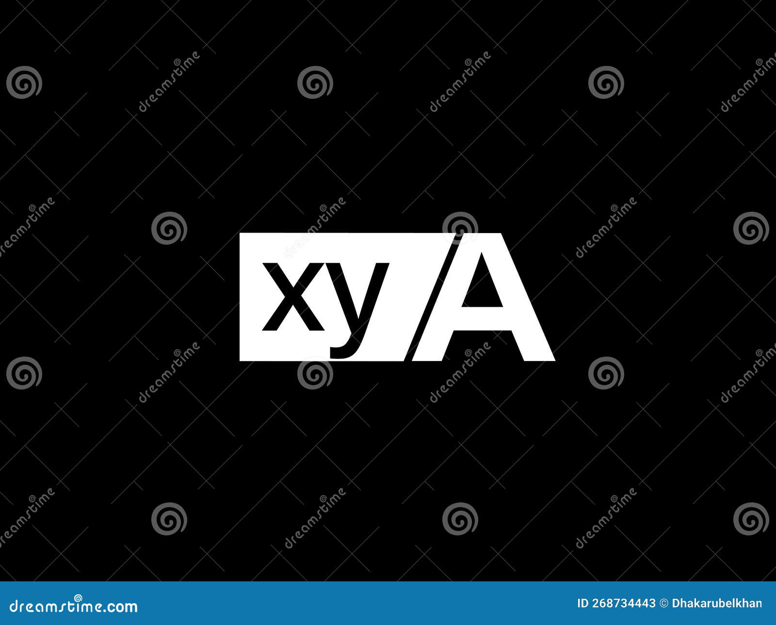 XYA Logo and Graphics Design Vector Art, Icons Isolated on Black ...
