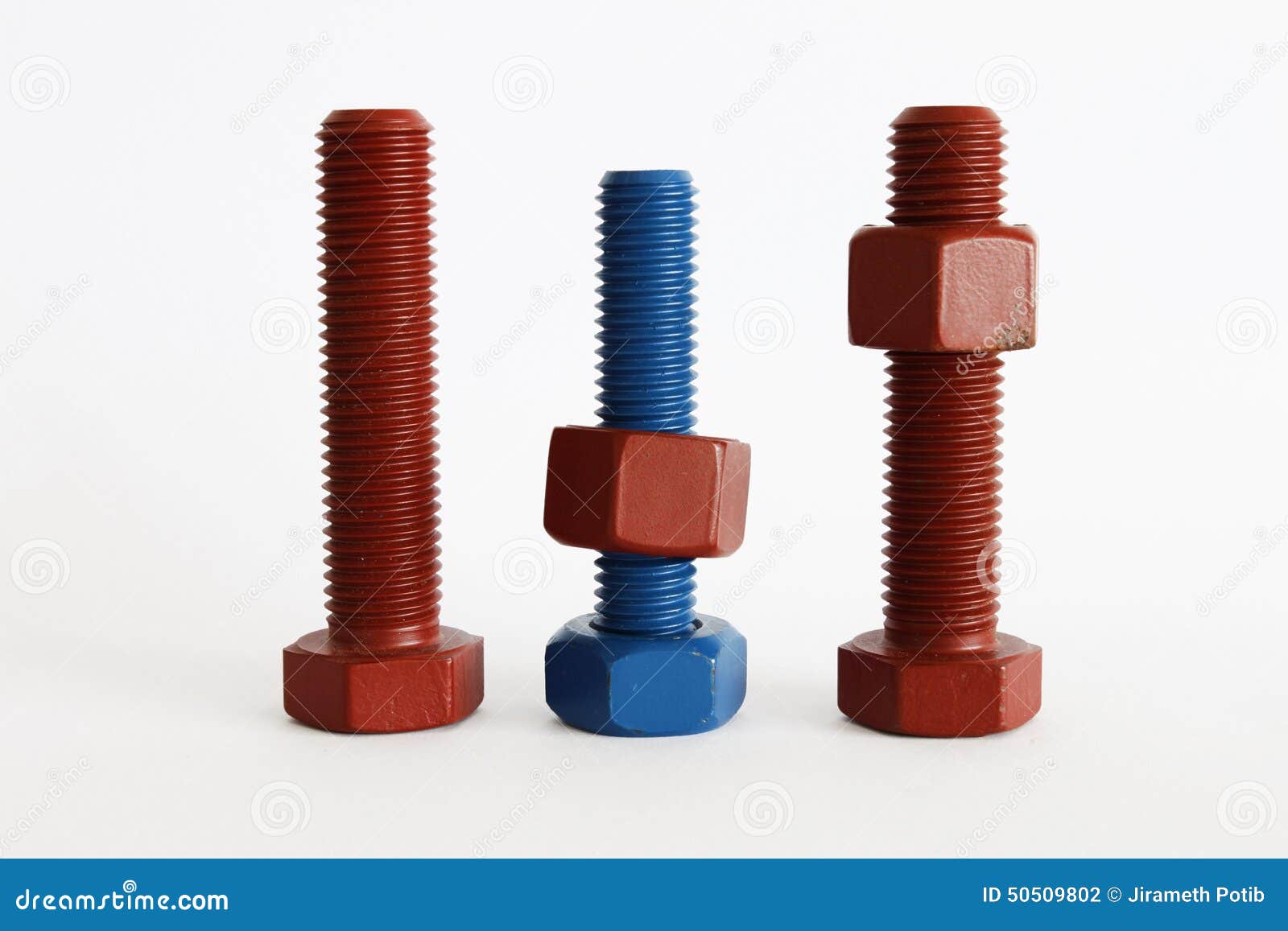 Xylan Bolt and Nut in Blue Coated with PTFE Stock Photo - Image of bolt ...