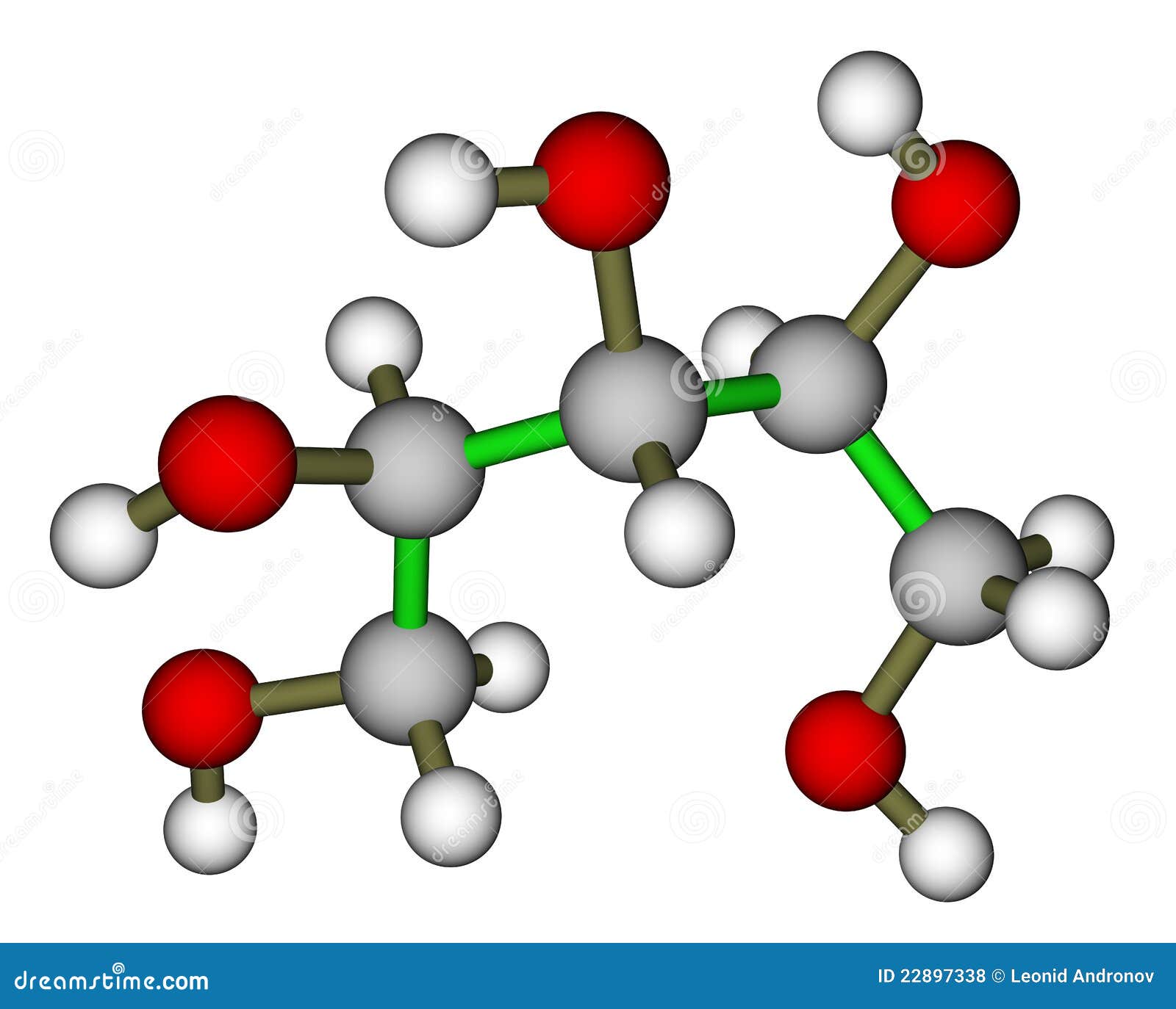 Xylitol Molecular Structure Stock Illustration - Illustration of ...