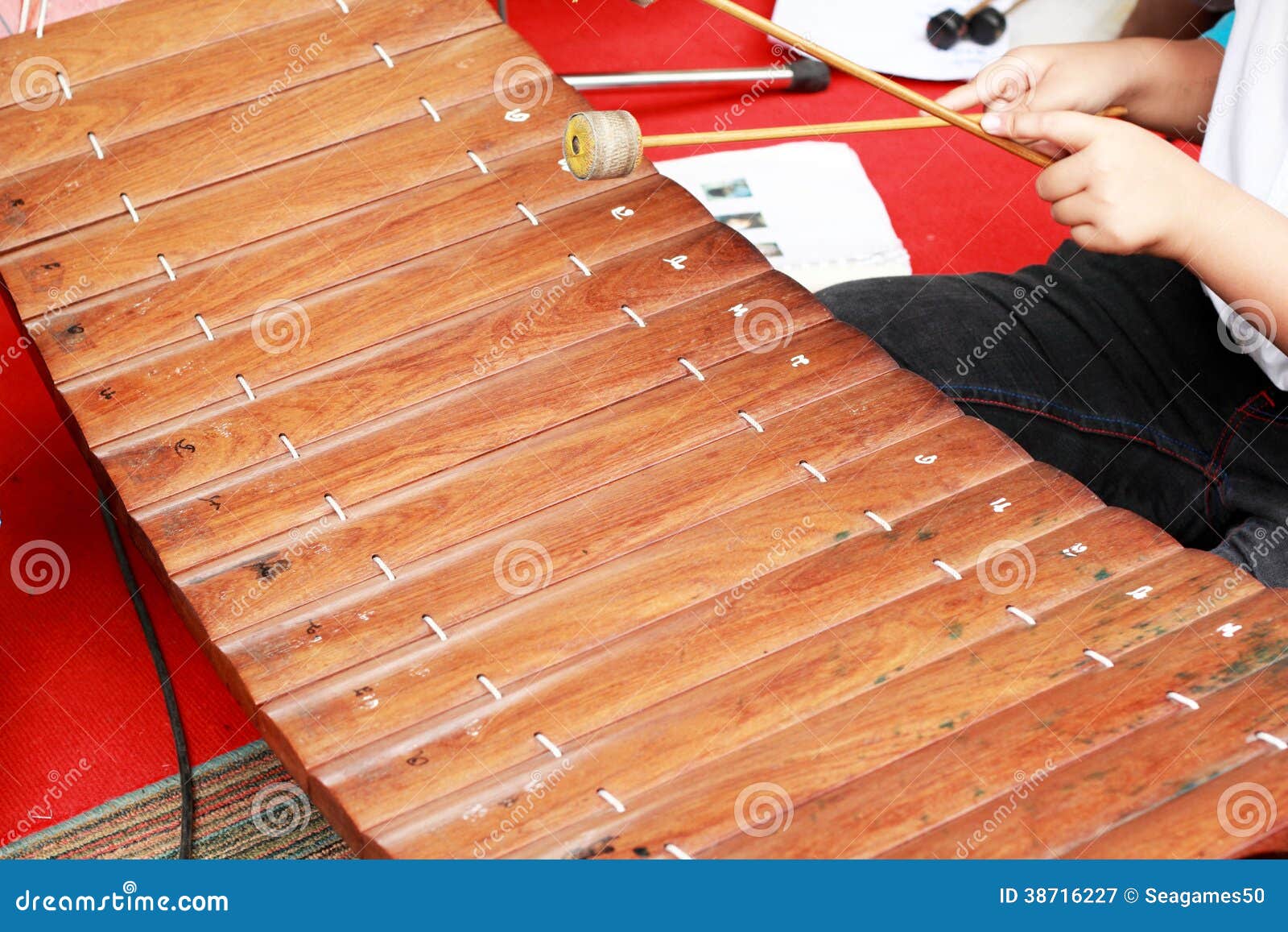 Xylophone a Local Thai Music Instrument. Stock Image - Image of ...