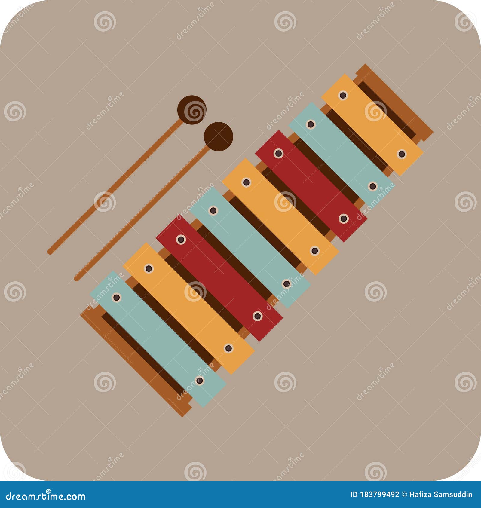 Xylophone. Vector Illustration Decorative Background Design Stock ...