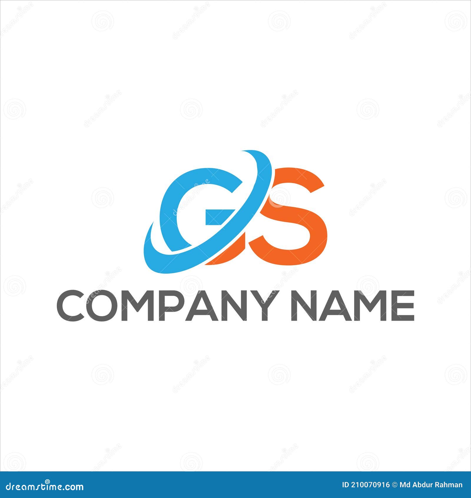 GS Creative Unique Abstract Modern Geometric Vector Symbol Font Logo ...