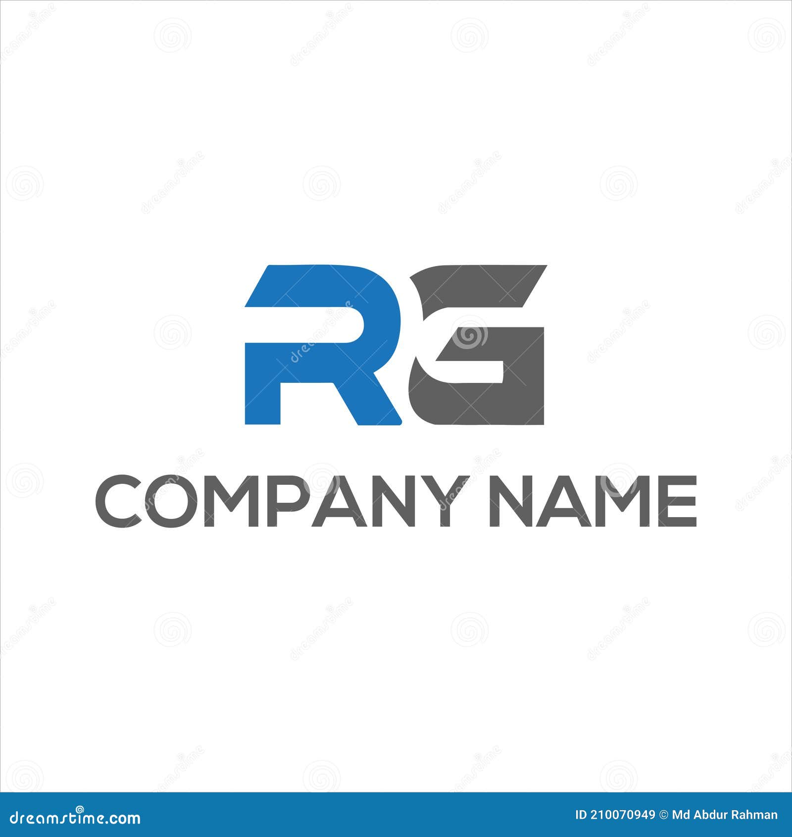 RG Creative Unique Abstract Modern Geometric Vector Symbol Font Logo ...