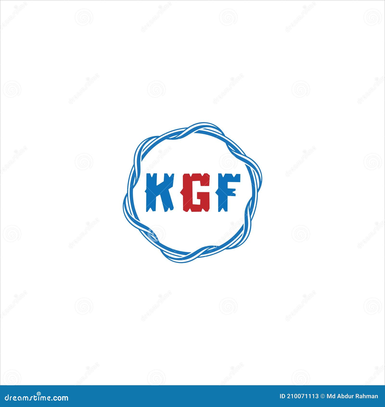 KGF Creative Unique Abstract Modern Geometric Vector Symbol Font Logo ...