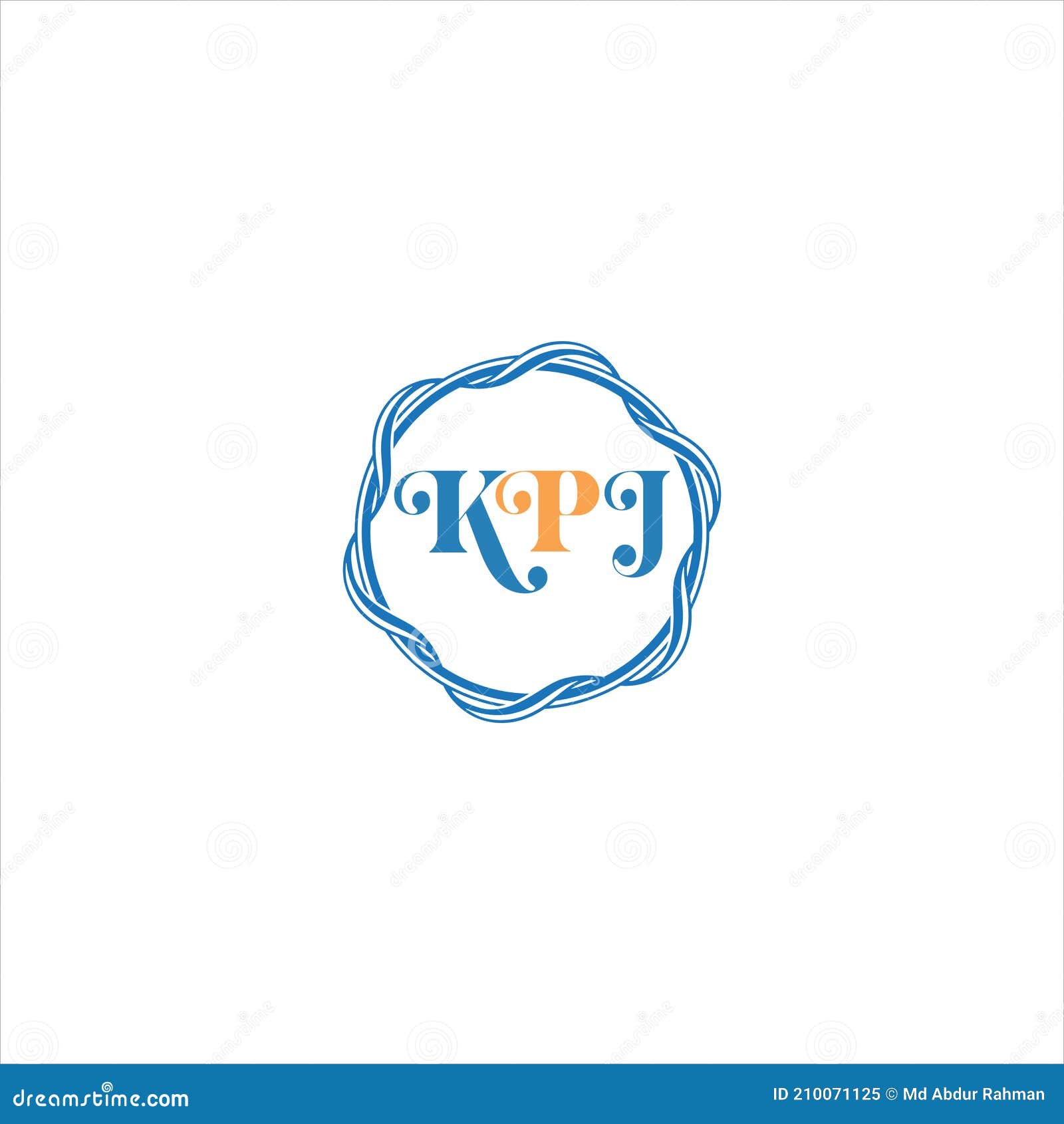 KPJ Creative Unique Abstract Modern Geometric Vector Symbol Font Logo ...