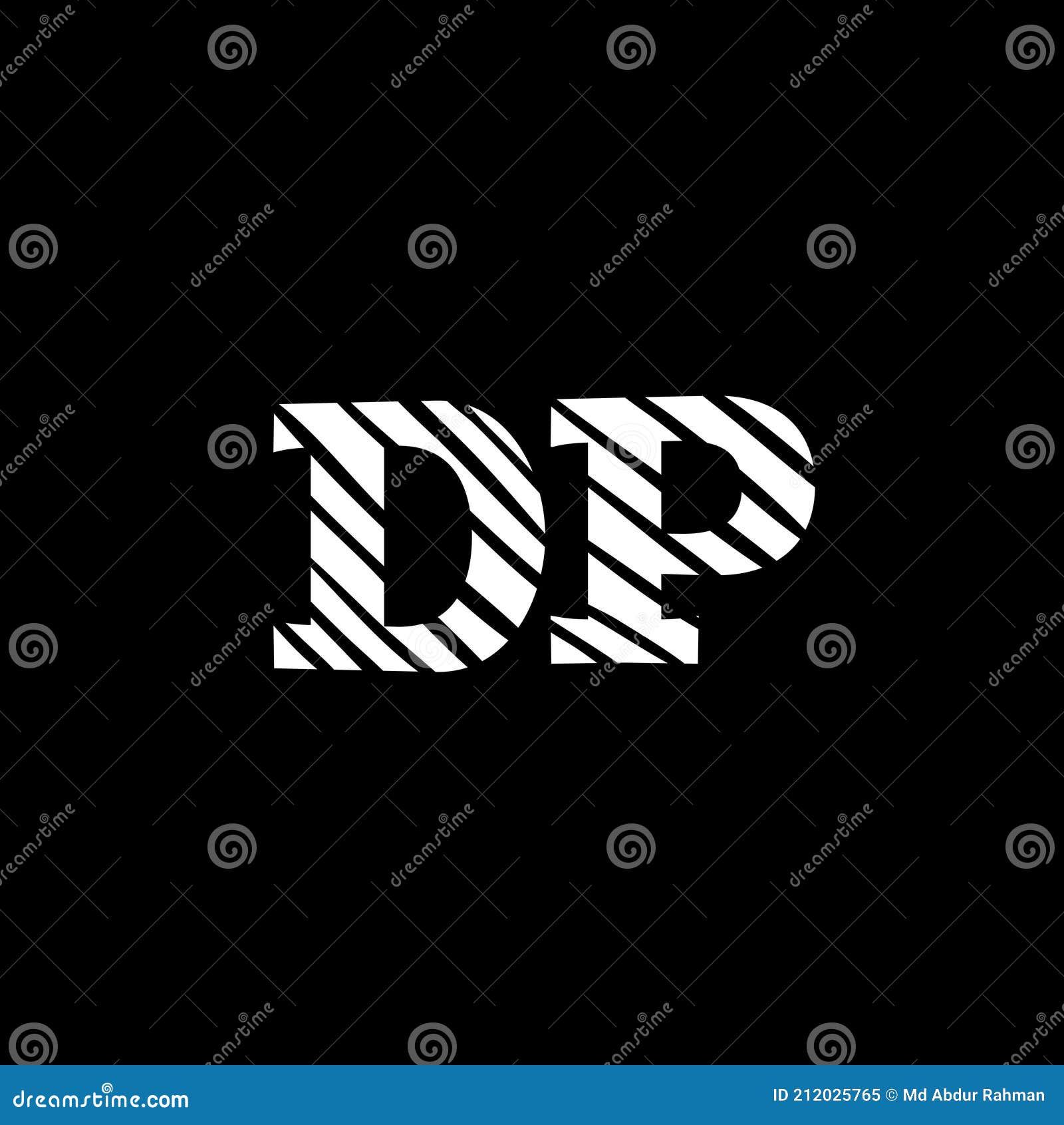 DP Creative Unique Abstract Modern Geometric Vector Symbol Font Logo ...