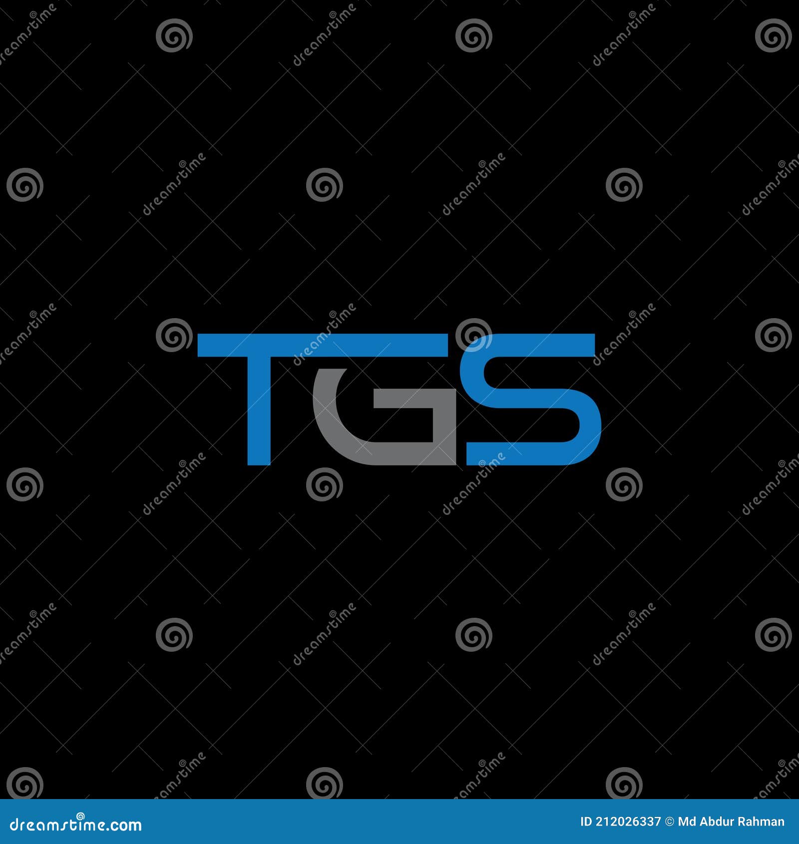 TGS Creative Unique Abstract Modern Geometric Vector Symbol Font Logo ...
