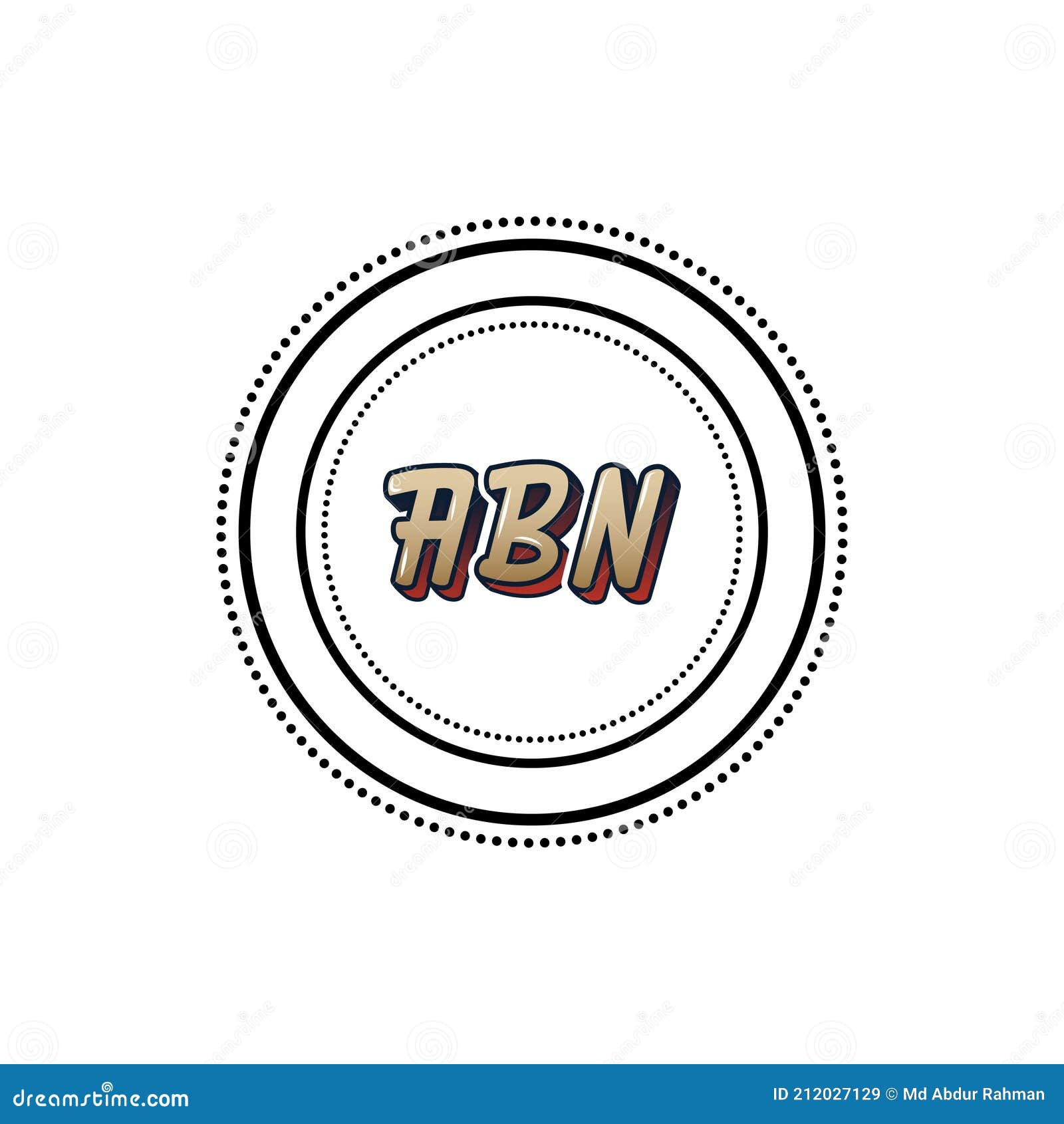 ABN Creative Unique Abstract Modern Geometric Vector Symbol Font Logo ...
