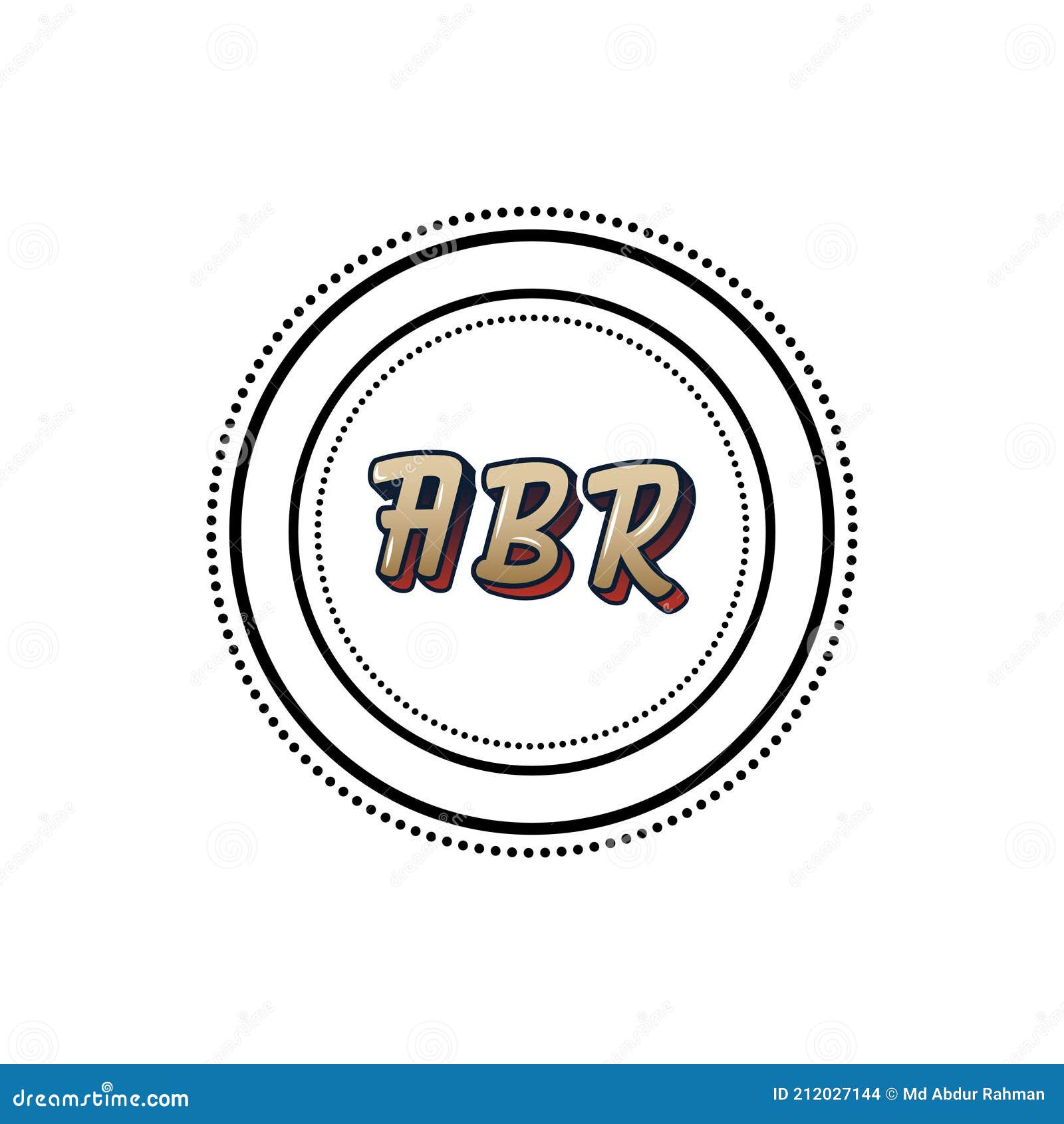 ABR Creative Unique Abstract Modern Geometric Vector Symbol Font Logo ...