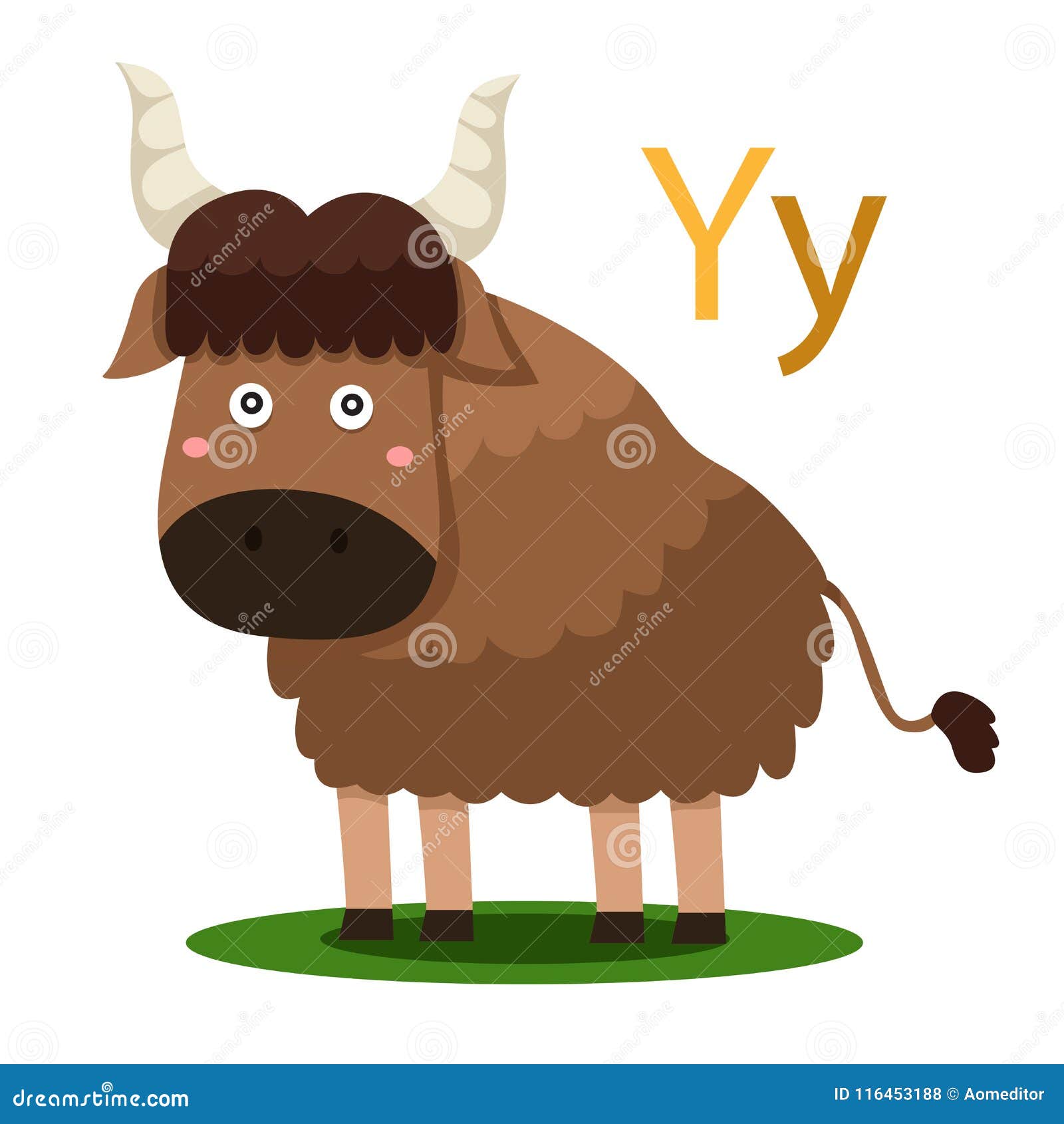 Y alphabet vector animal stock vector. Illustration of isolated - 116453188