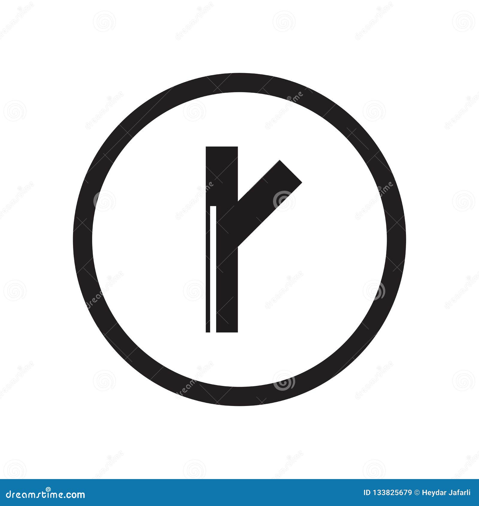Y Intersection Sign Icon Vector Sign and Symbol Isolated on White ...