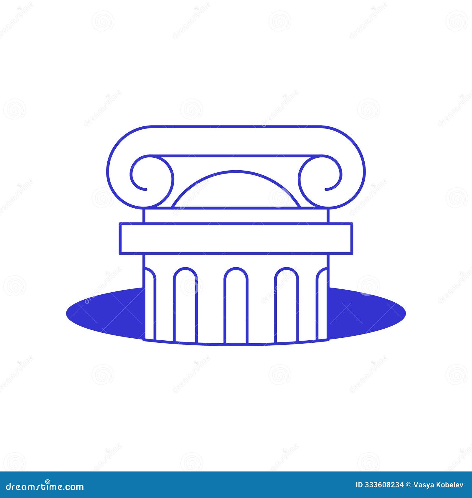 Greek Pillar Icon In Trendy Design Style. Greek Pillar Icon Isolated On ... Greek Pillar Icon In Trendy Design Style. Greek Pillar Icon Isolated On ...