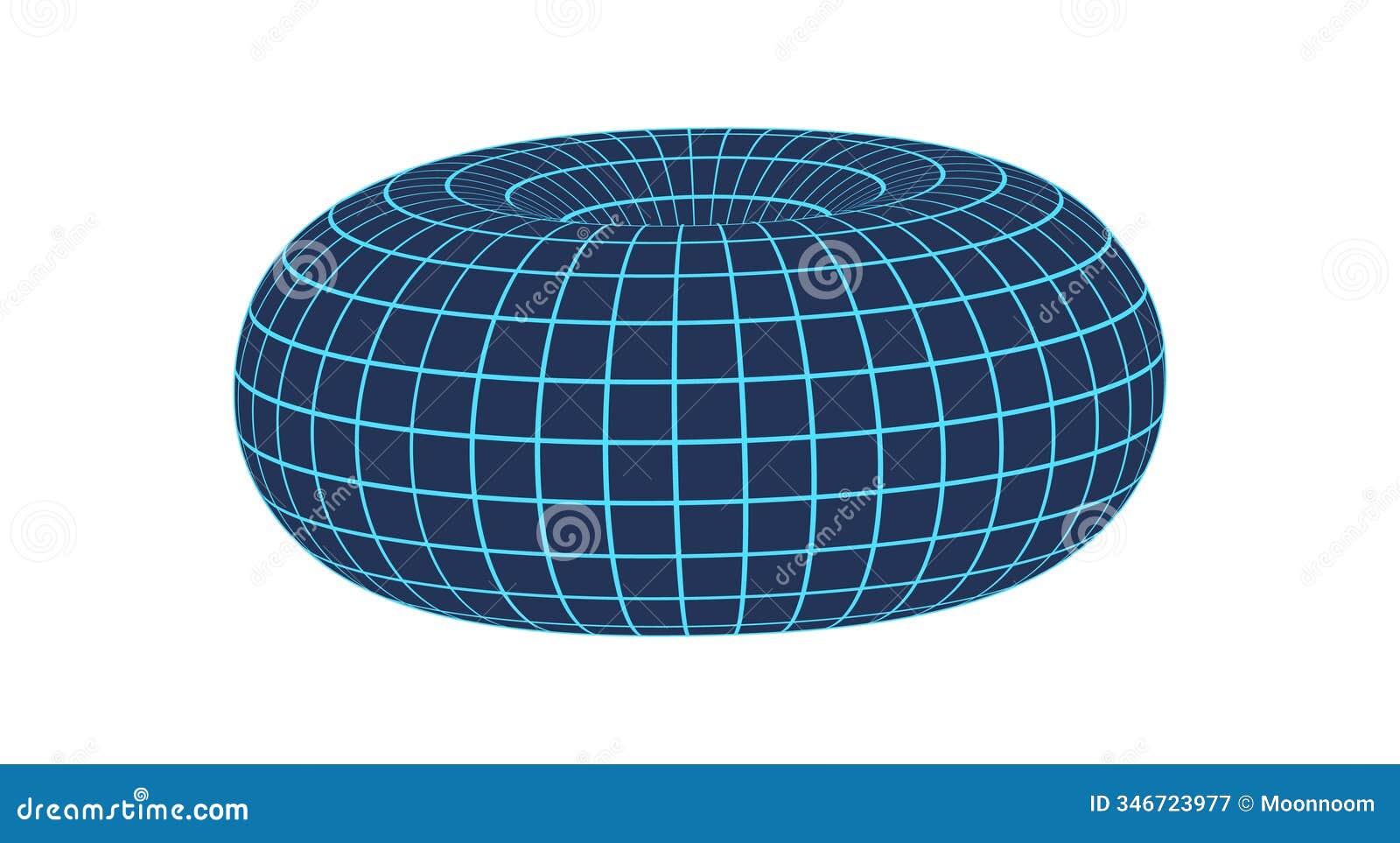 Y2k 3d Grid Torus stock illustration. Illustration of torus - 346723977