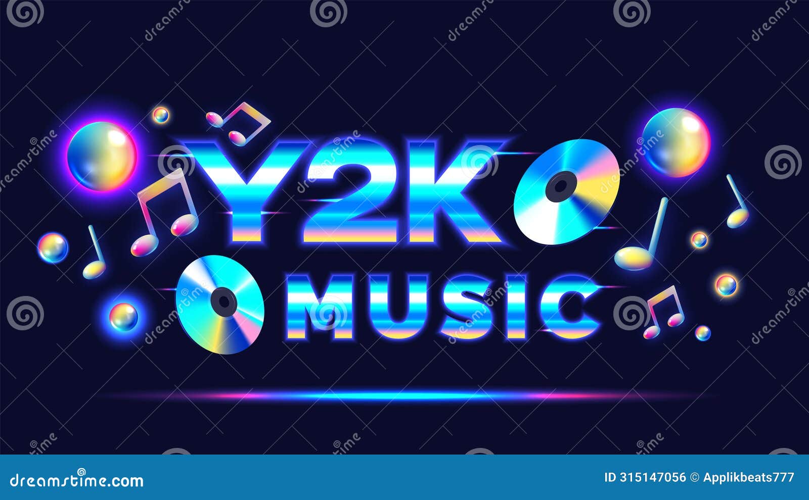 Y2K Music Background Banner Stock Vector - Illustration of shape, cyber ...