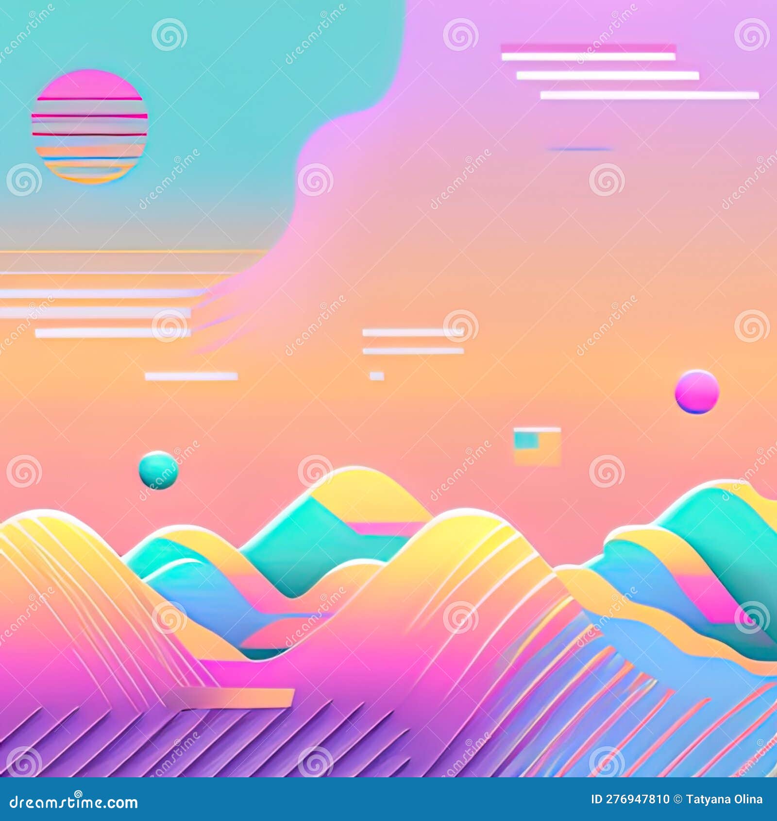 Y2K Nostalgia Gradient Abstract Background Stock Illustration ...