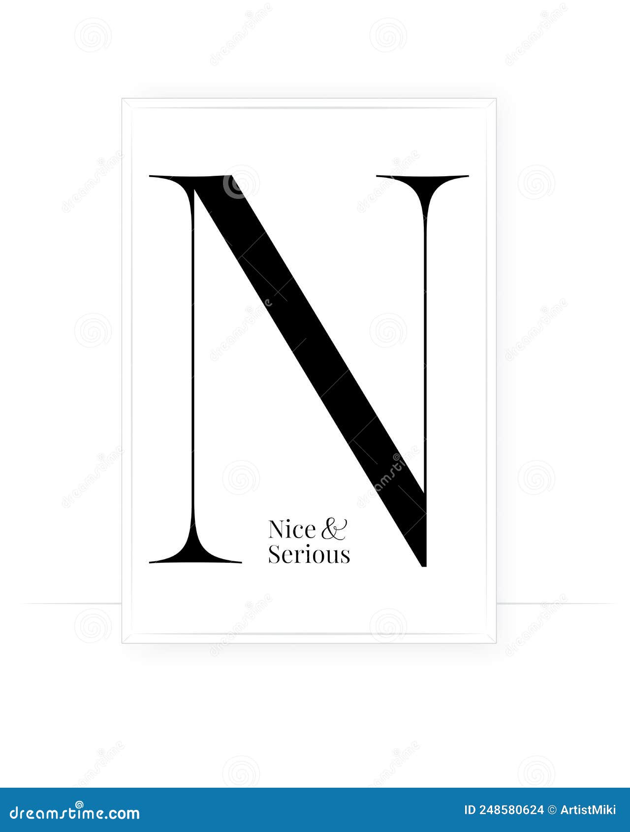 N Letter Art Design. Nice and Serious, Vector Stock Vector ...