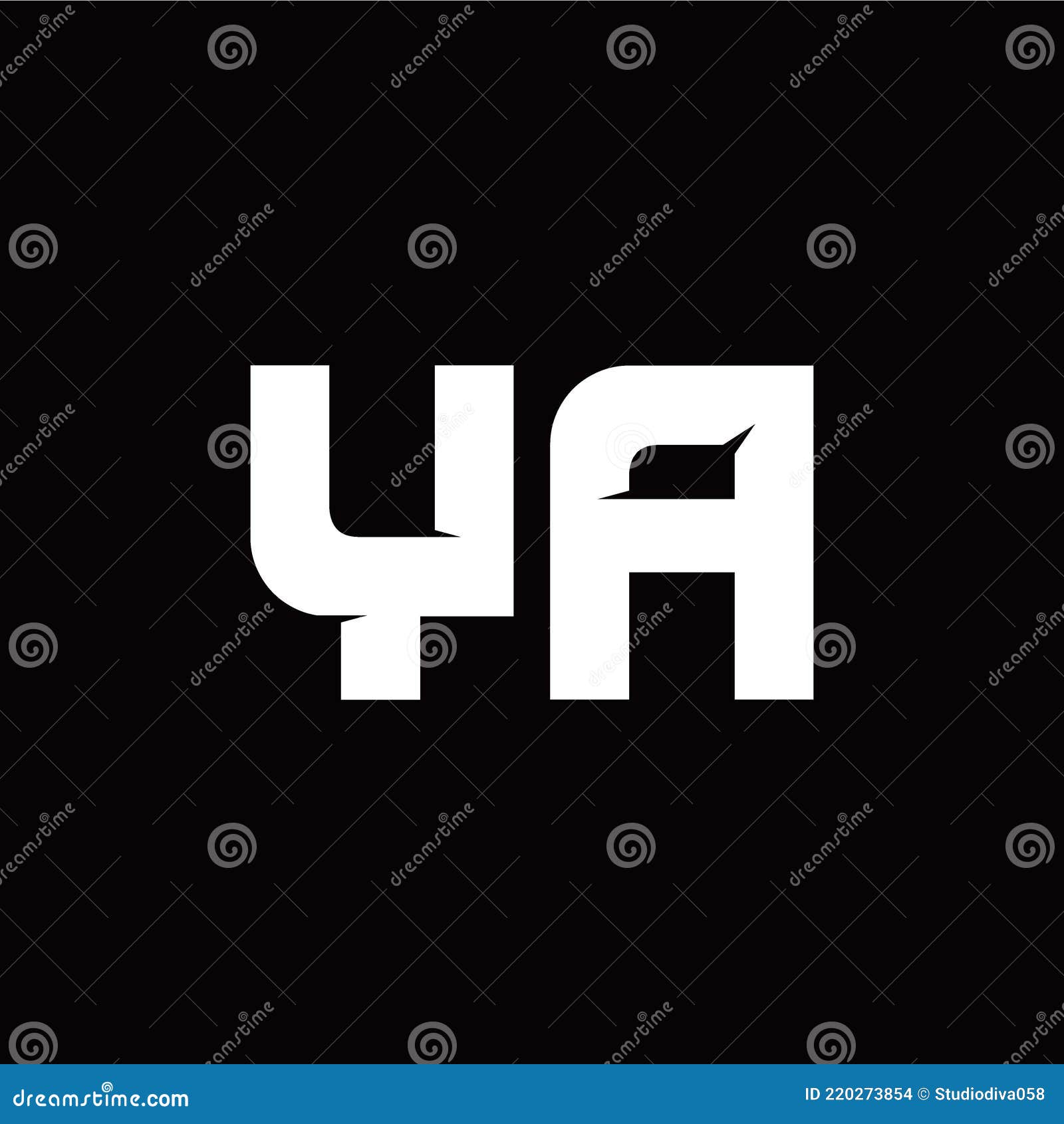 Y a Letter Monogram Style Initial Logo Template Stock Illustration ...